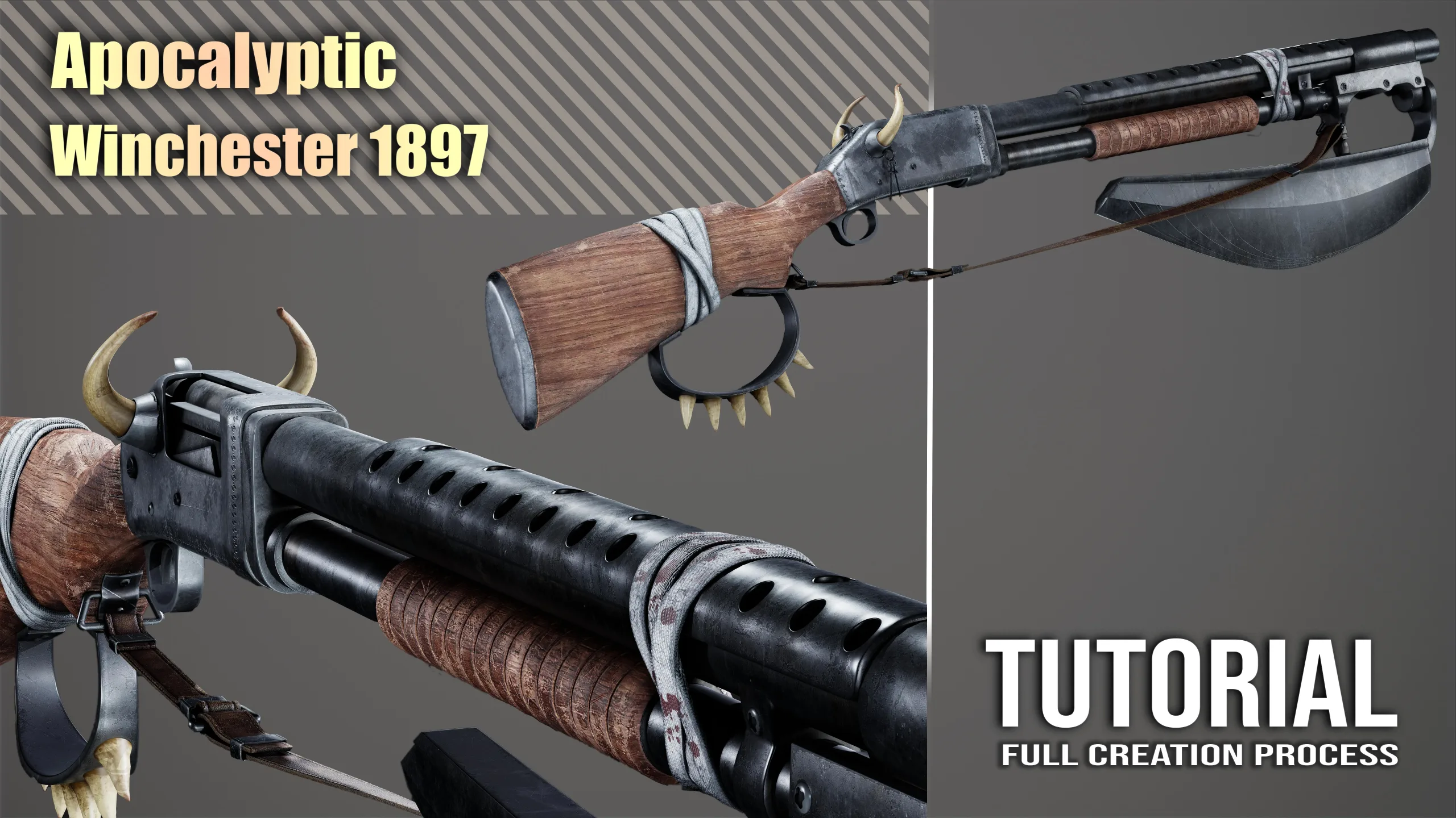 Apocalyptic Winchester 1897 _ 3D - FlippedNormals