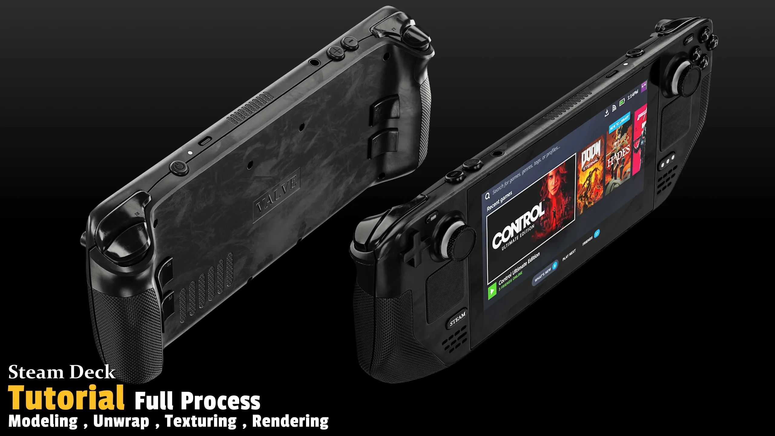 Steam Deck / 3D Model + Full Tutorial - FlippedNormals