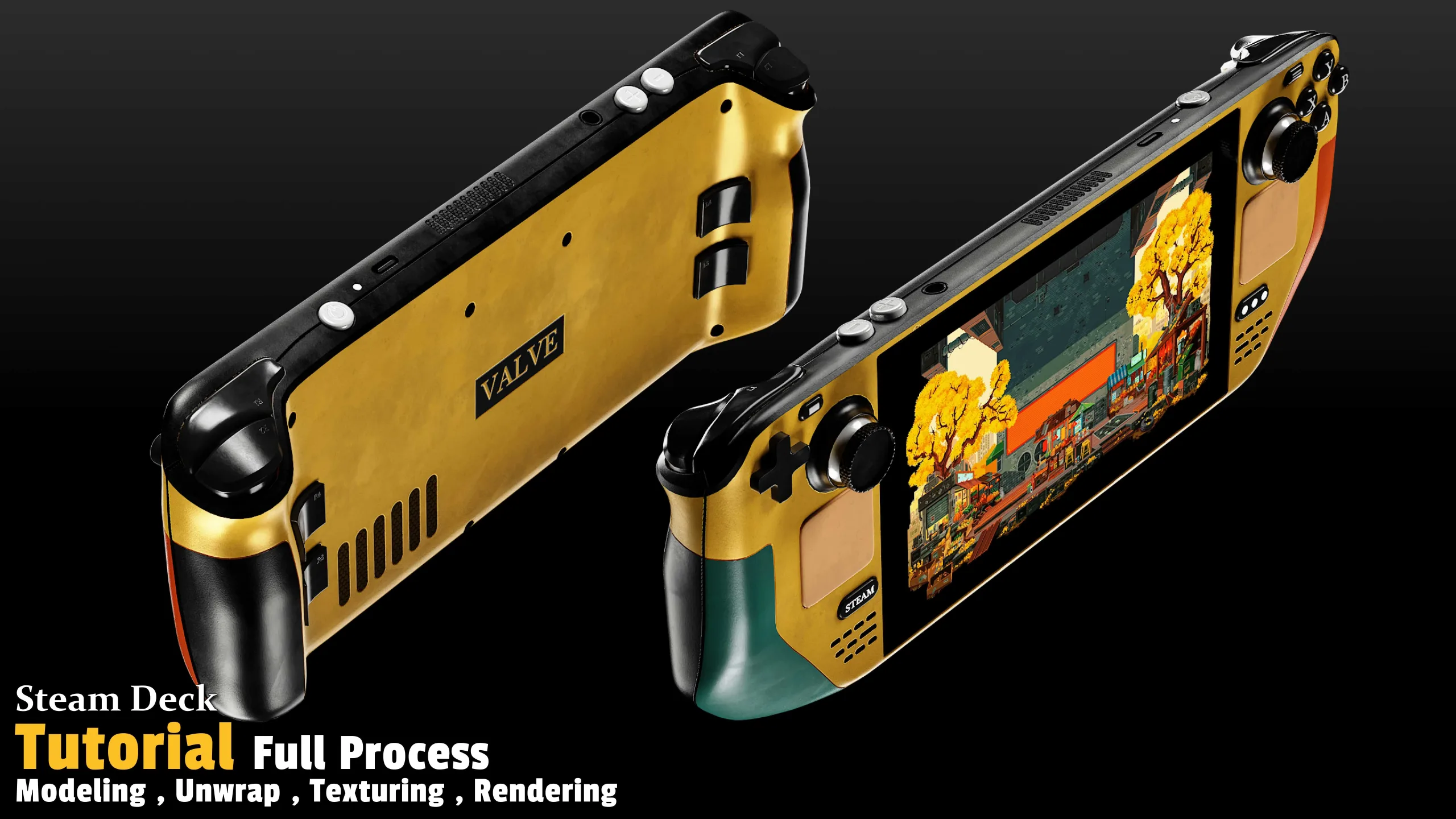 Steam Deck / 3D Model + Full Tutorial - FlippedNormals