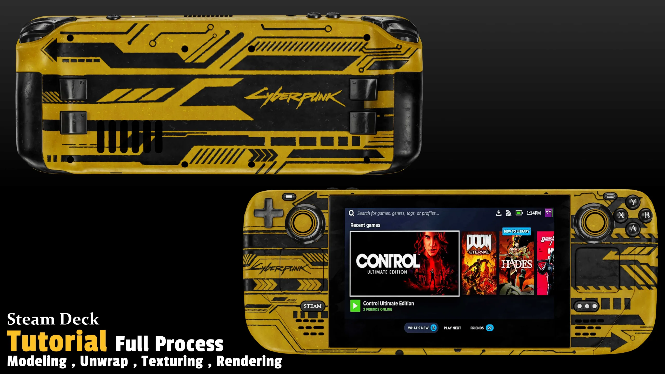 Steam Deck / 3D Model + Full Tutorial - FlippedNormals