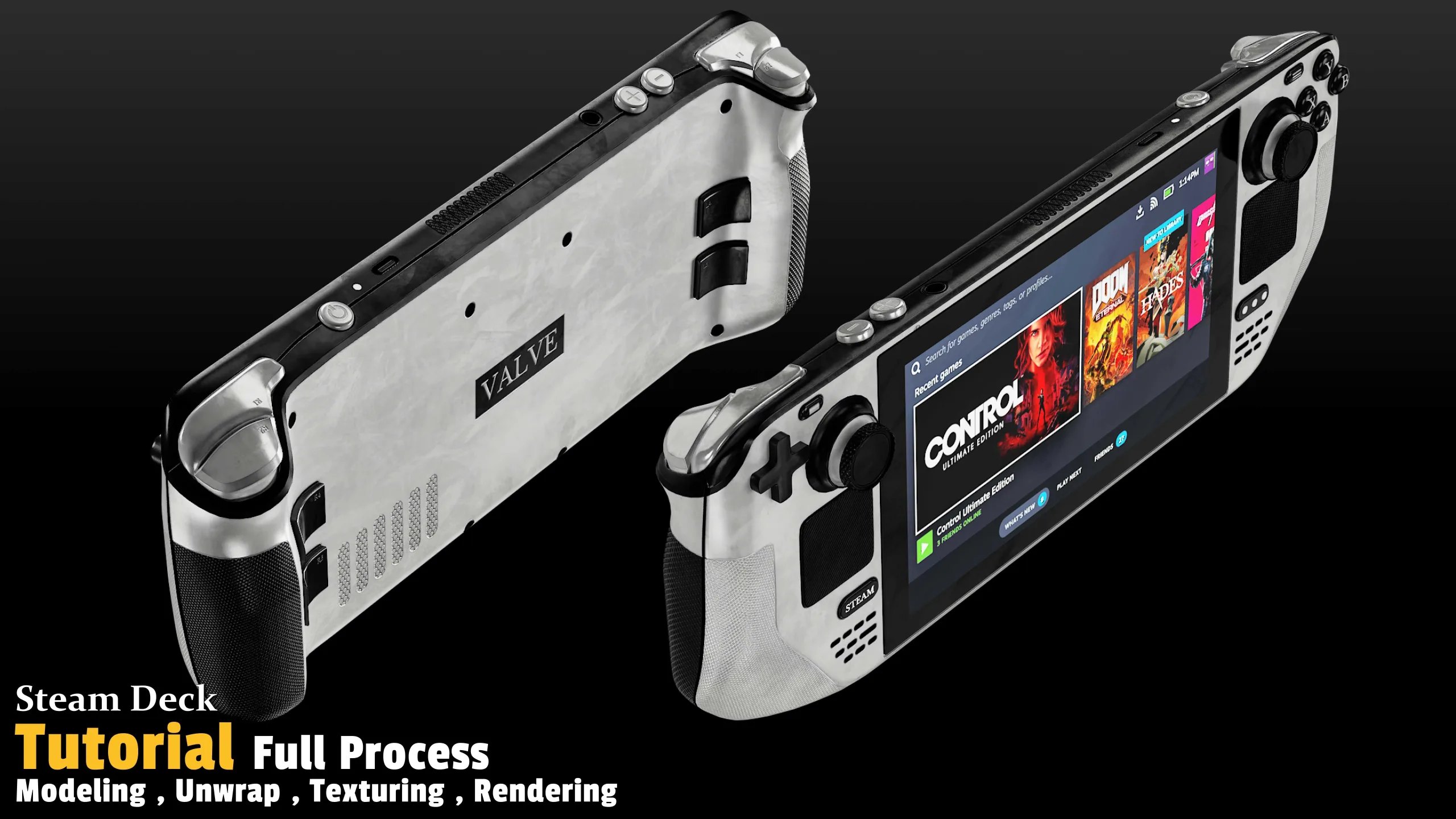 Steam Deck / 3D Model + Full Tutorial - FlippedNormals