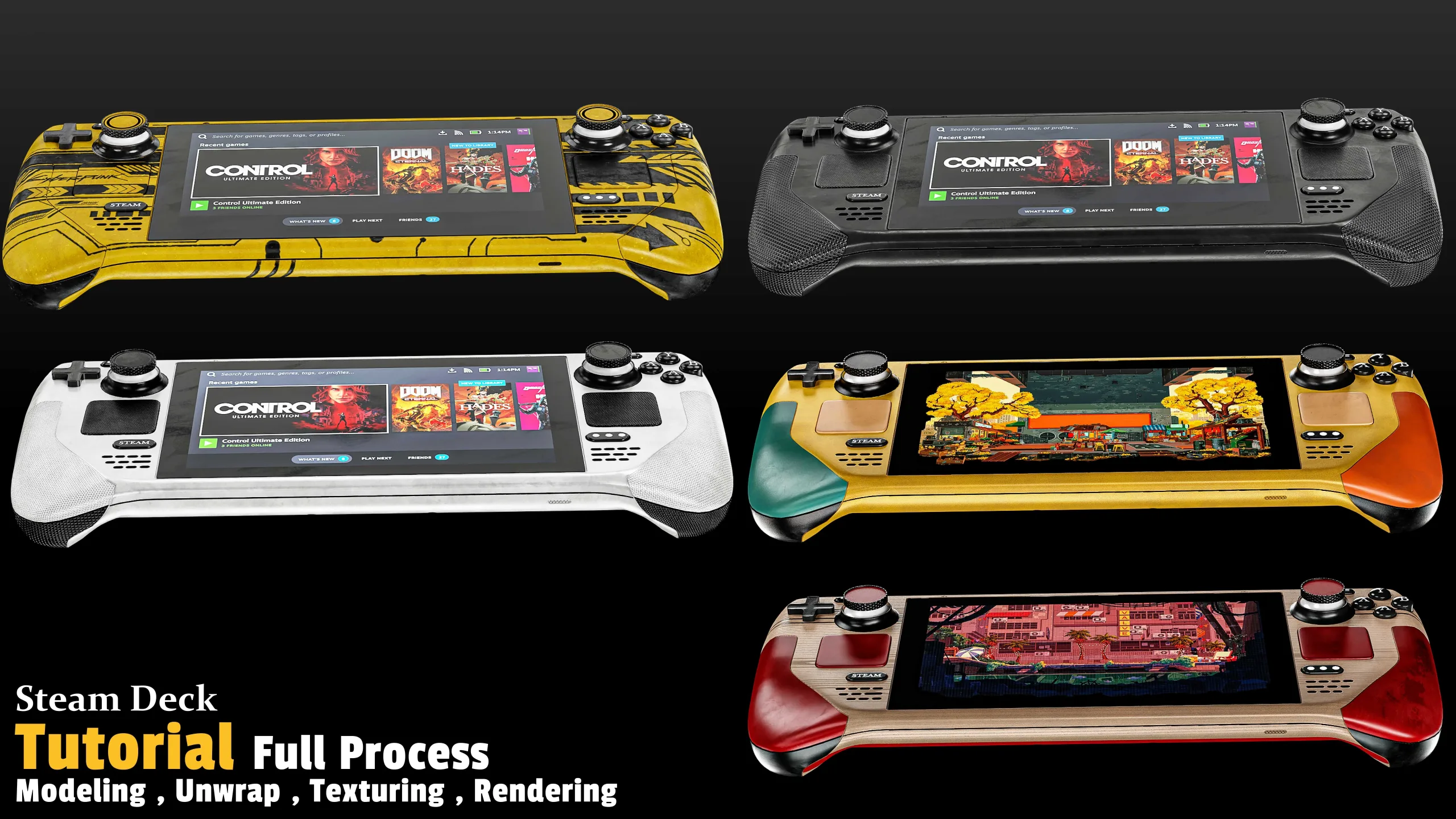 Steam Deck / 3D Model + Full Tutorial - FlippedNormals