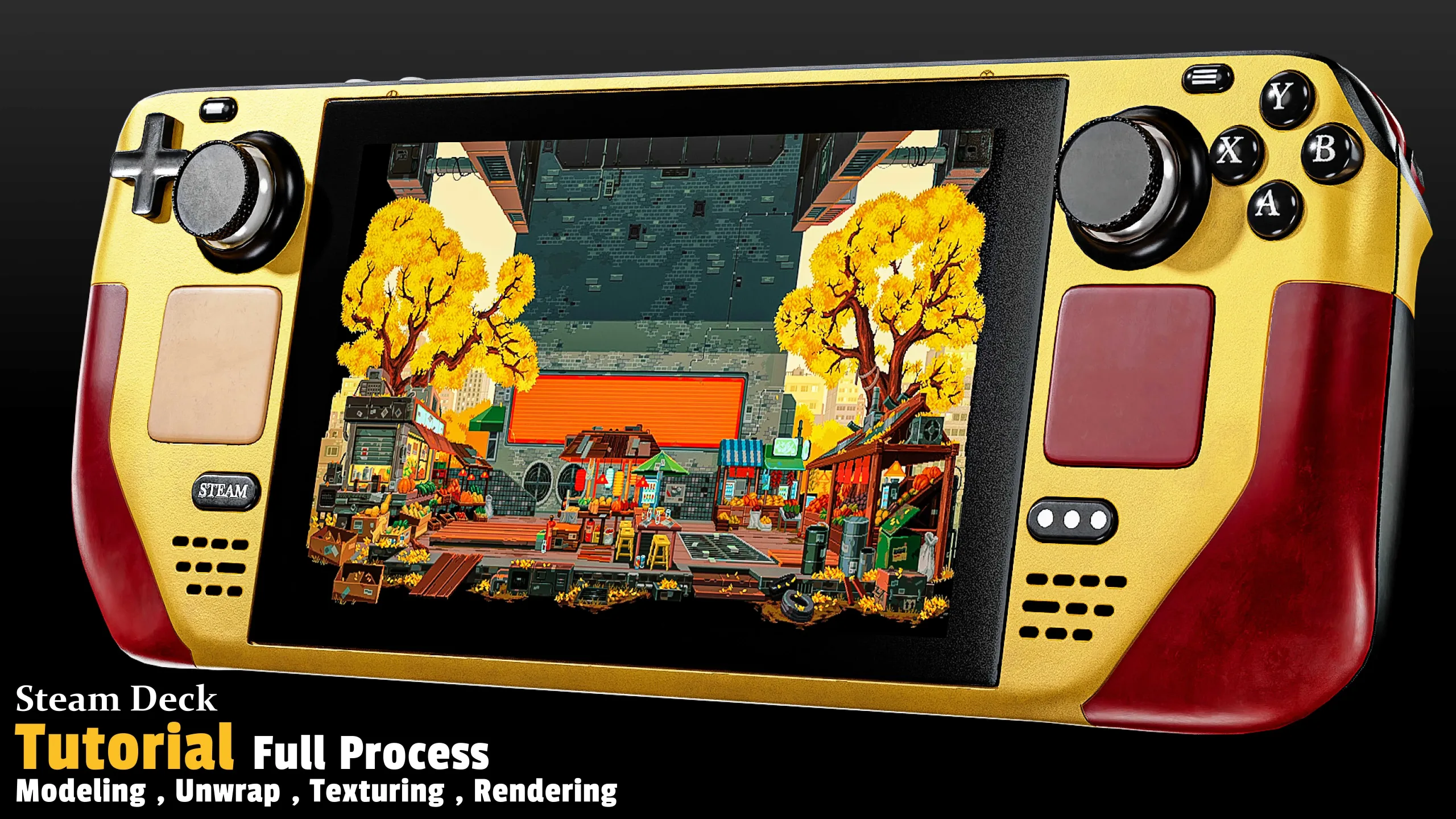 Steam Deck / 3D Model + Full Tutorial - FlippedNormals