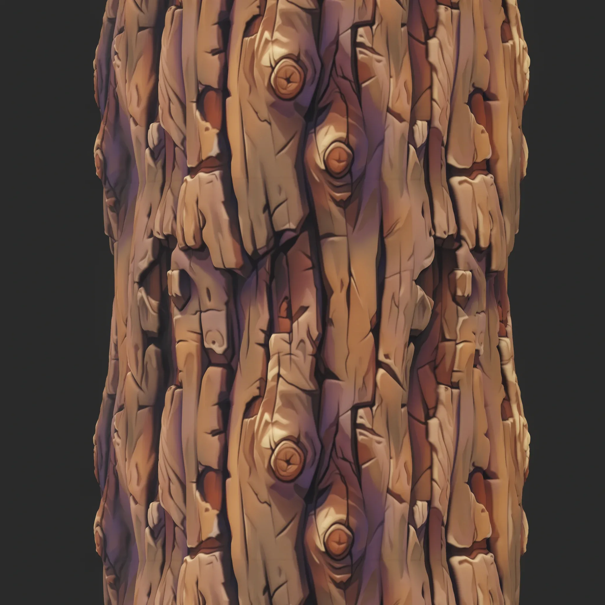 Stylized Bark Seamless Texture - FlippedNormals