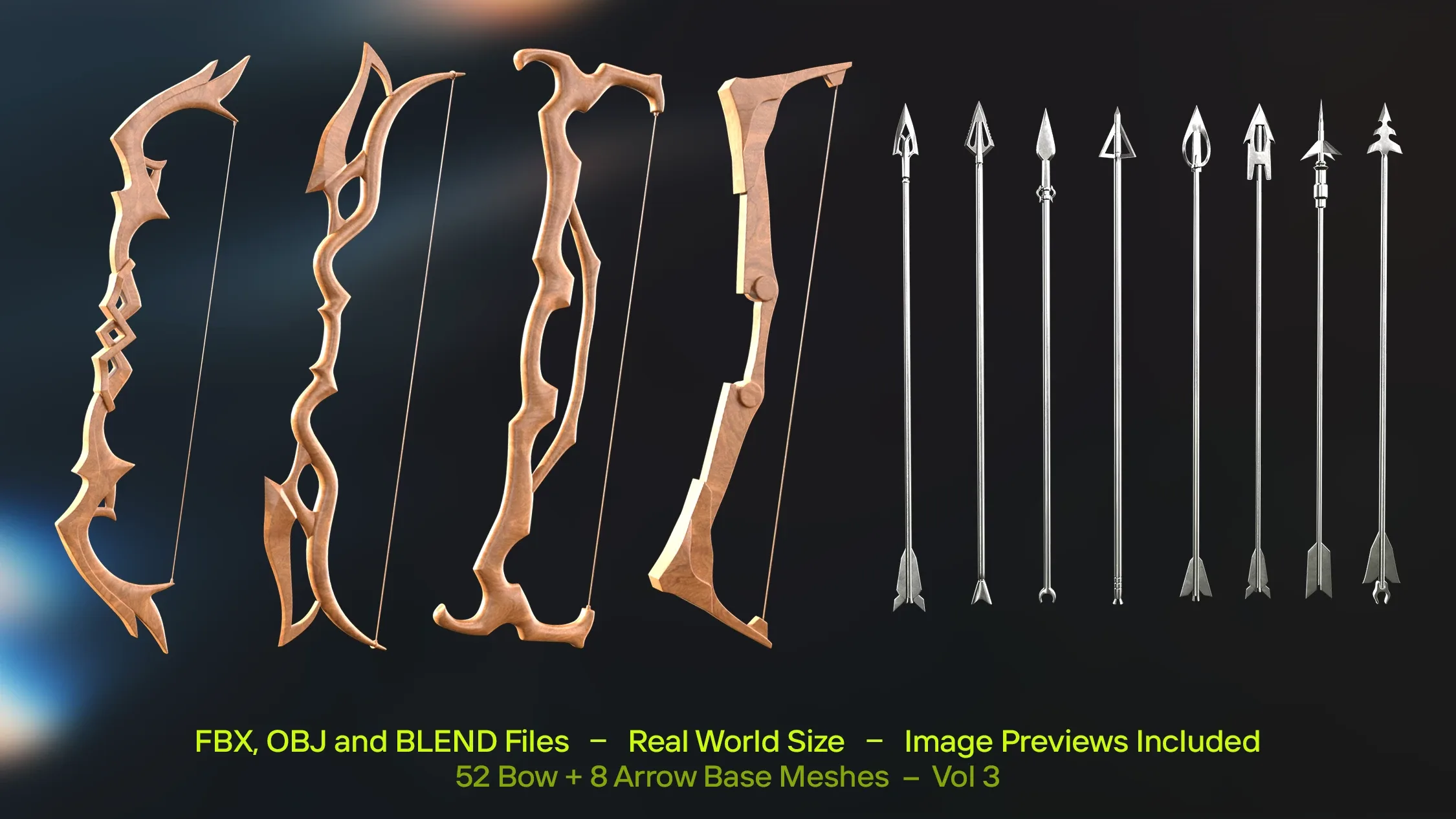 60 Game-Ready Bow & Arrow Base - FlippedNormals