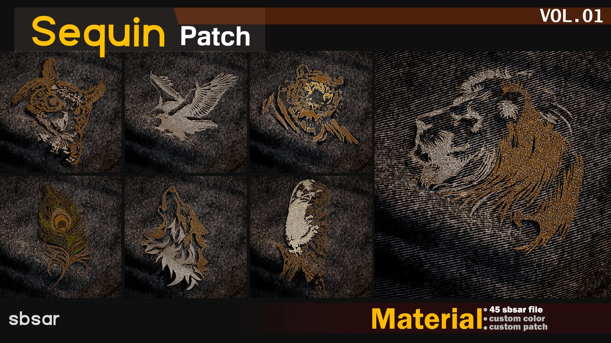 54 Sequin patch -SBSAR + tutorial- - FlippedNormals