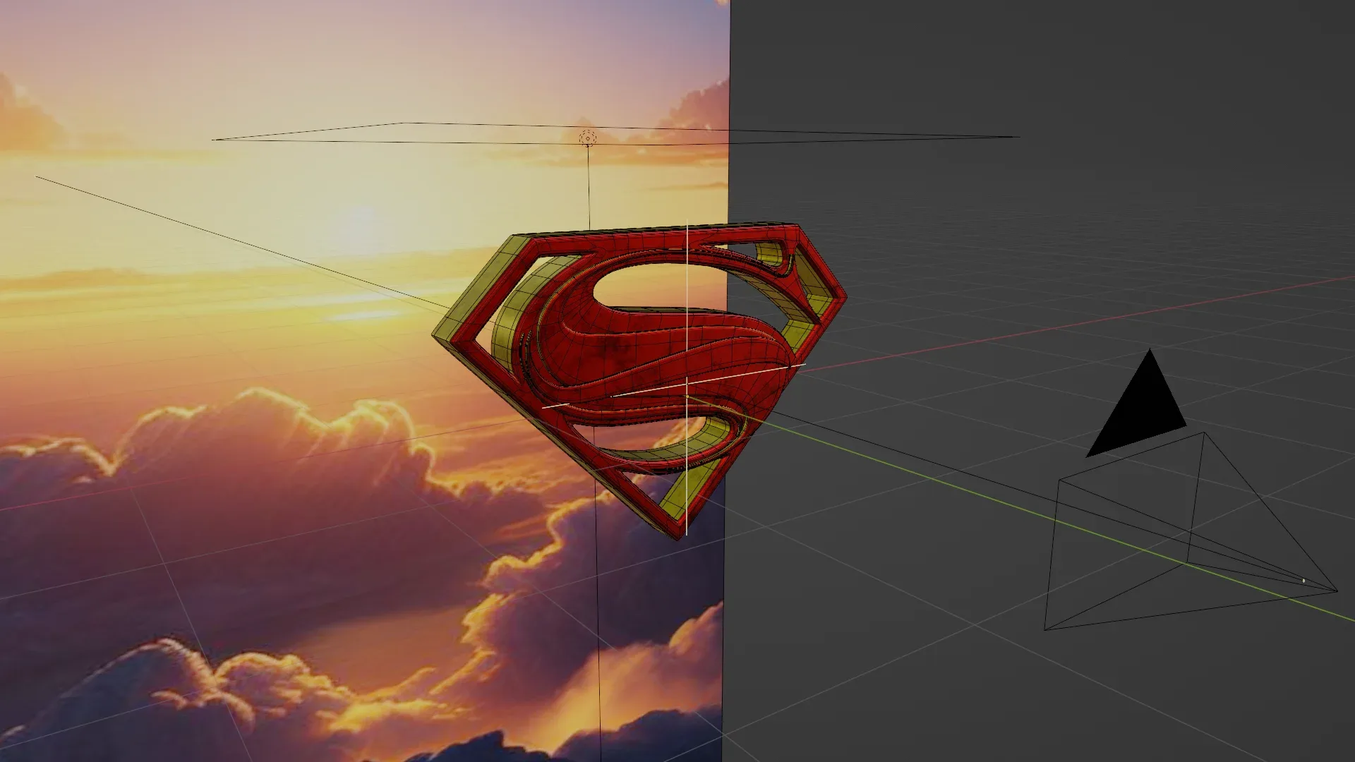 Superman logo Scene - FlippedNormals