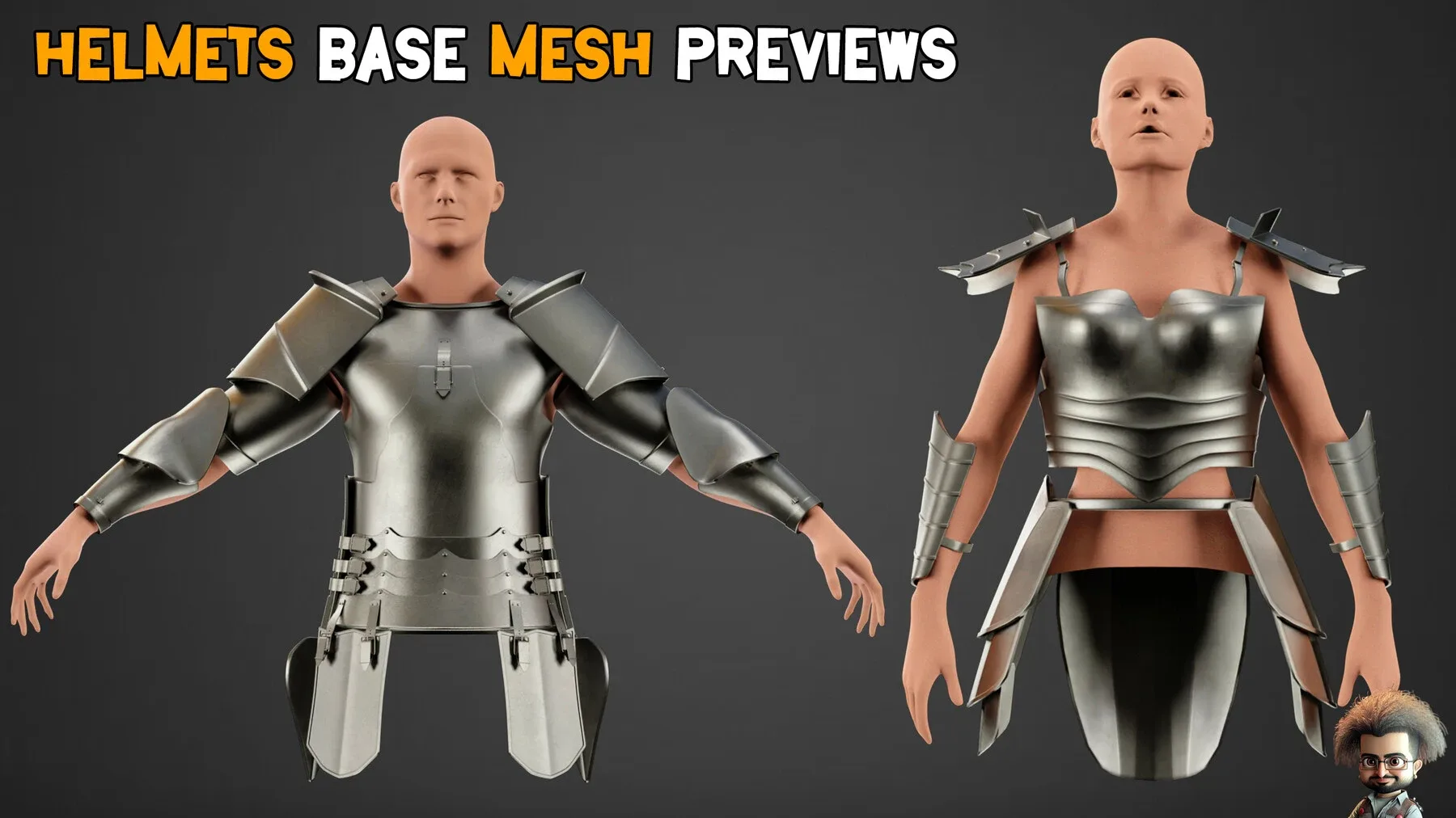 30 Warrior Armor Base Mesh - Vol - FlippedNormals