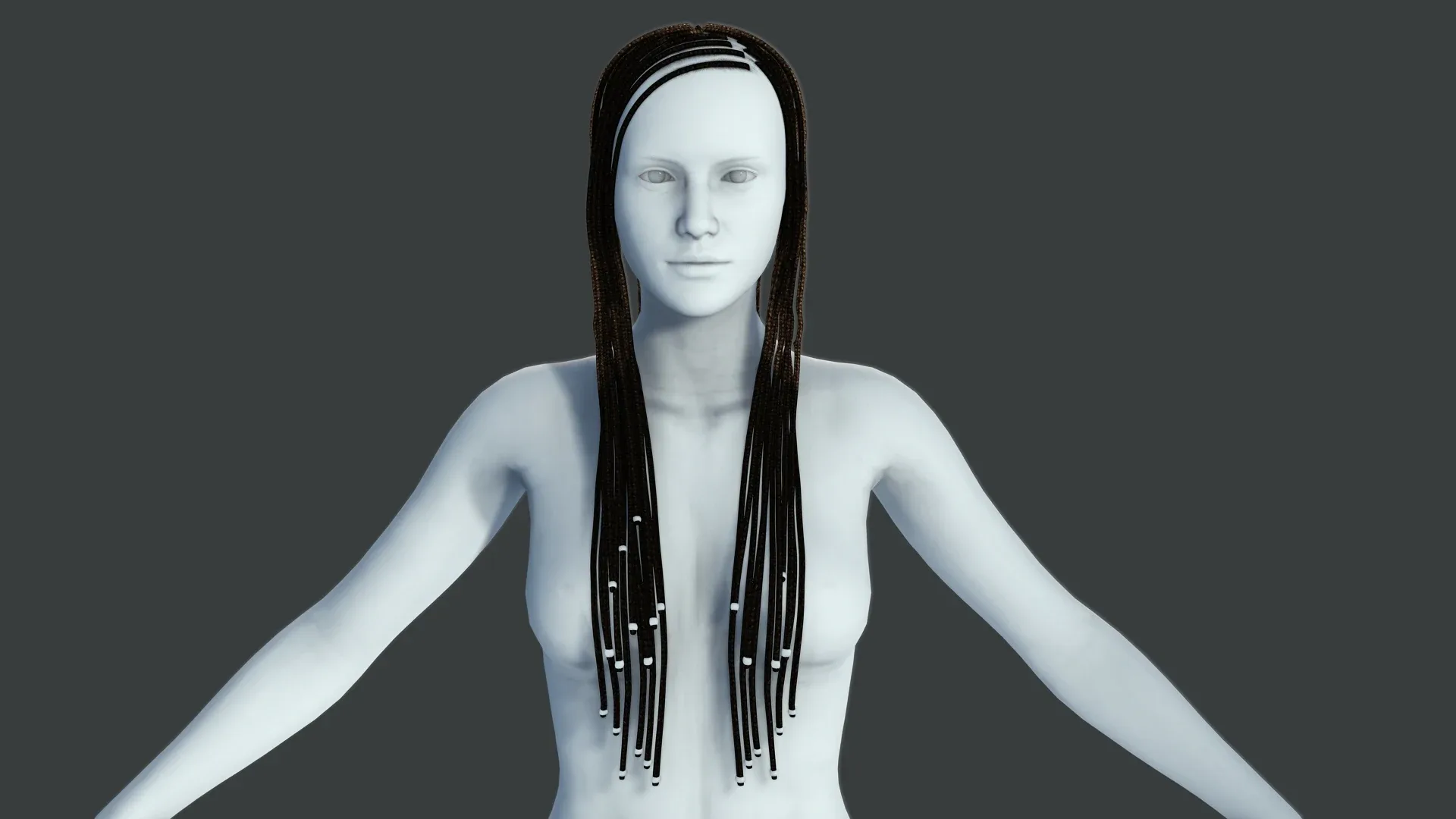 Realistic Braid Hair Rasta Low-poly - FlippedNormals