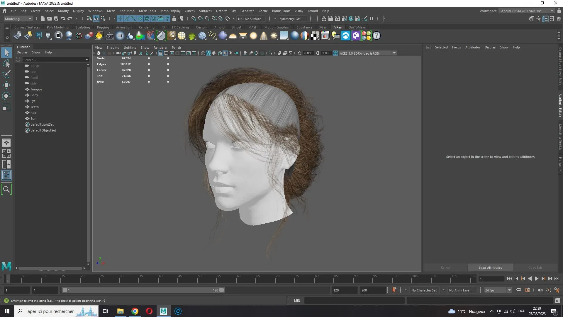 Female hair poly cards realistic - FlippedNormals