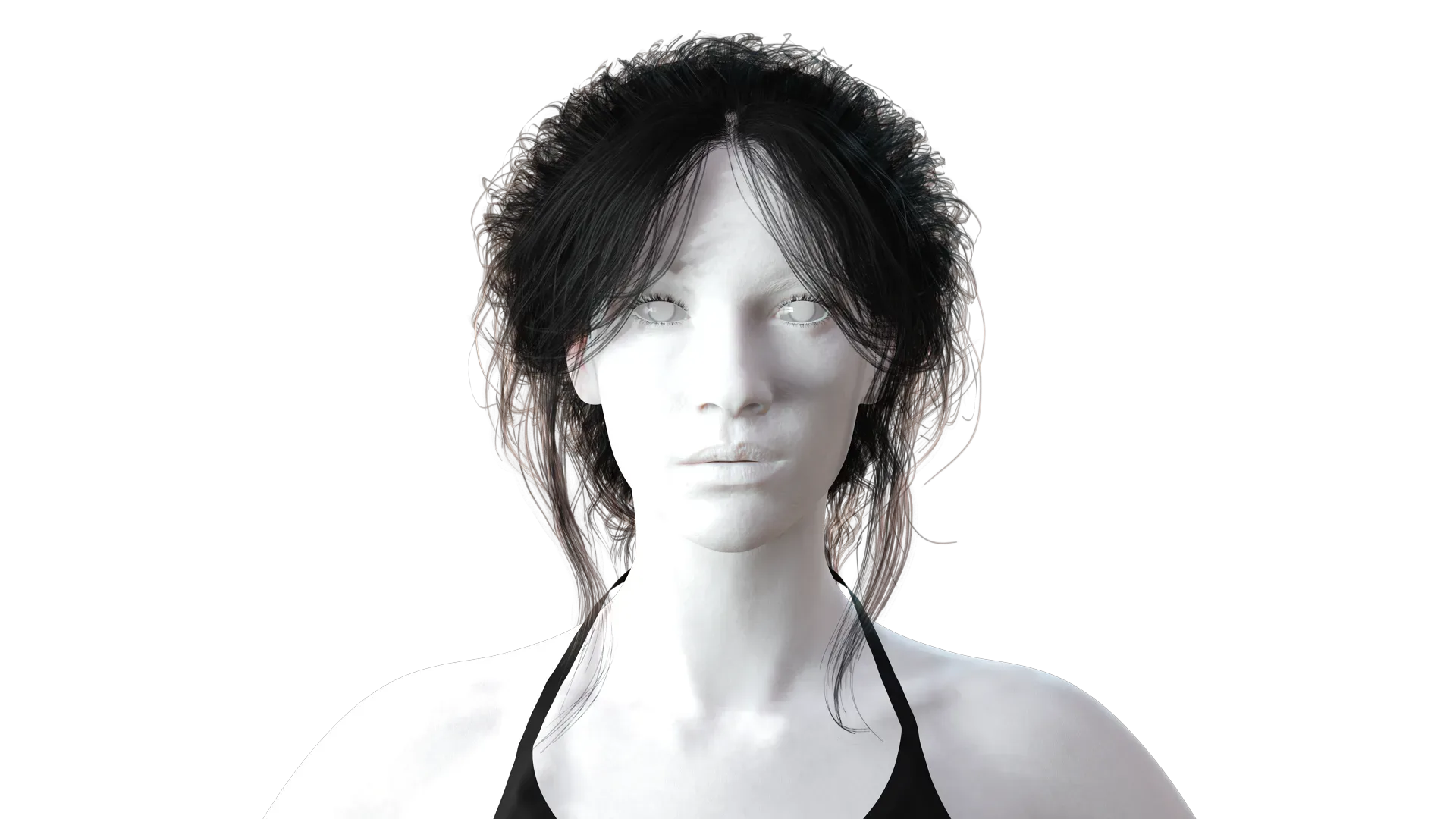 Realistic Female hair braid Low-poly - FlippedNormals