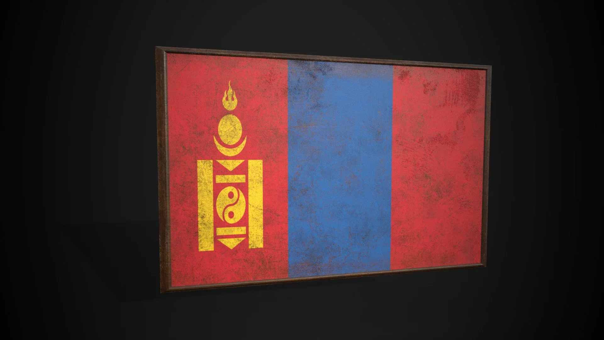 Old Picture Frame With Mongolia - FlippedNormals