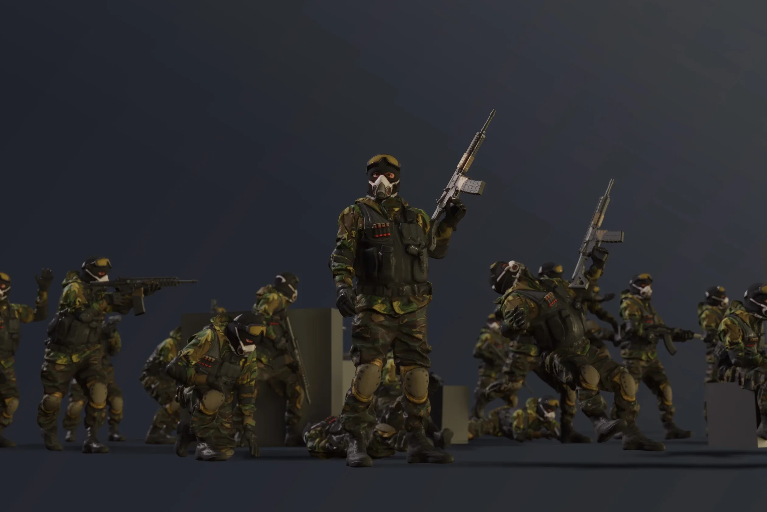 Commando Soldier 3D Model - FlippedNormals