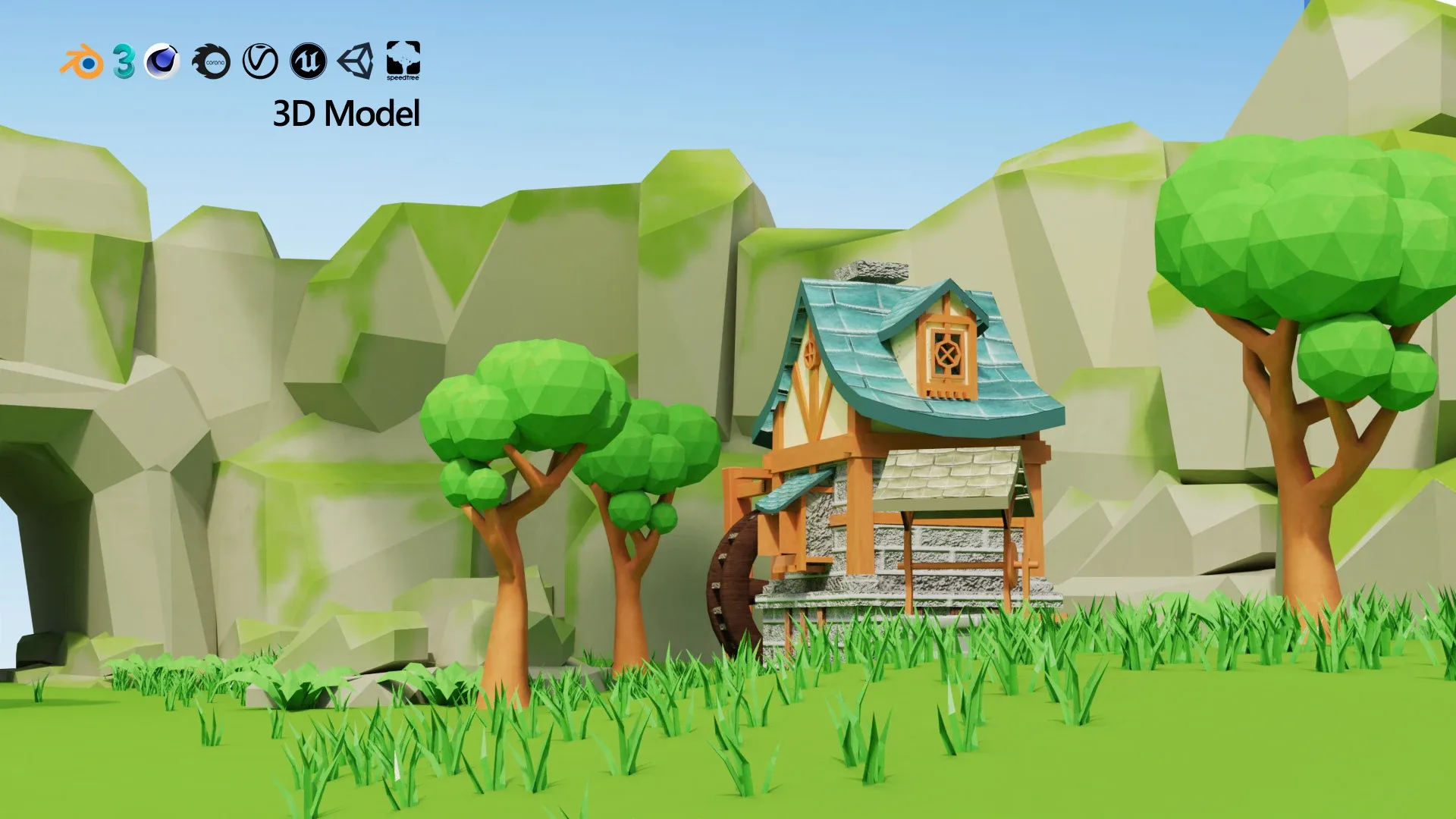 Low Poly Game Environment - Village - FlippedNormals Low Poly Game Environment - Village - FlippedNormals