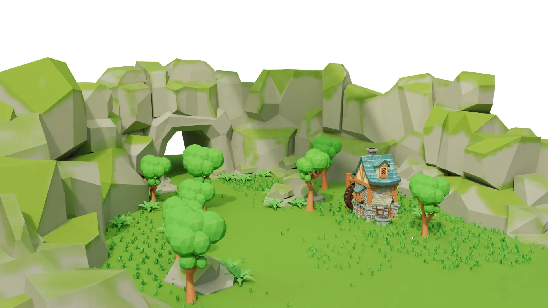 Low Poly Game Environment - Village - FlippedNormals Low Poly Game Environment - Village - FlippedNormals