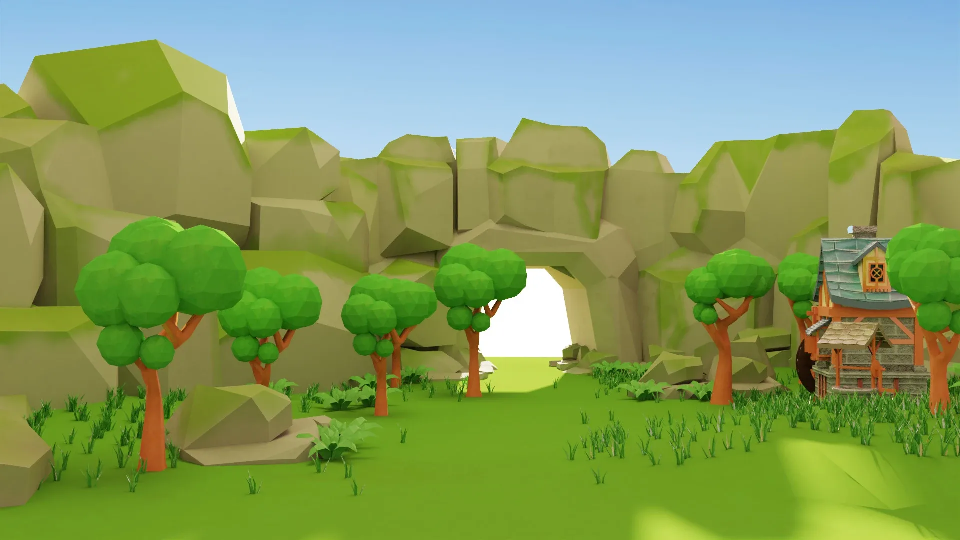 Low Poly Game Environment - Village - FlippedNormals Low Poly Game Environment - Village - FlippedNormals