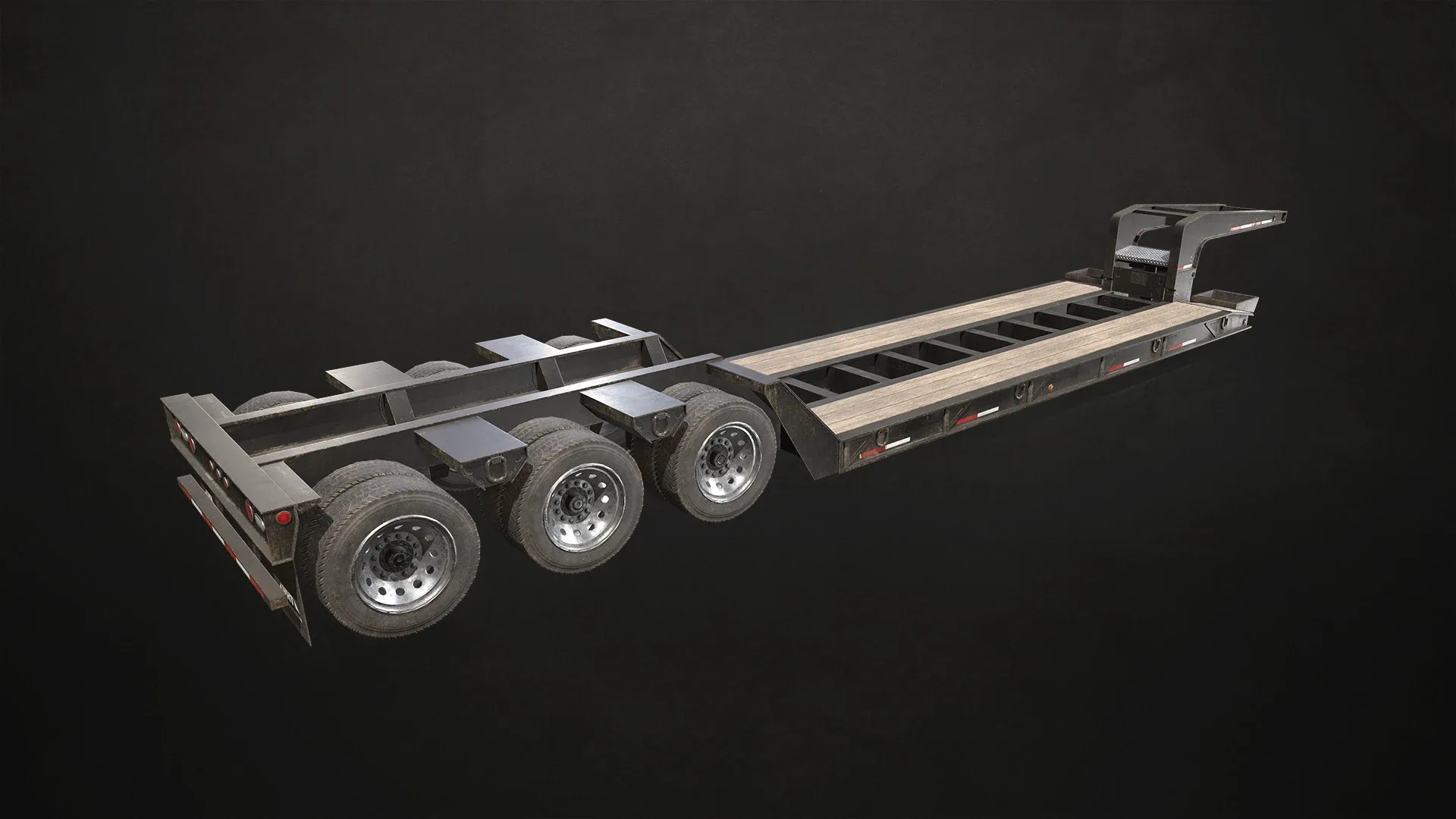 Lowboy Trailer - Low Poly - FlippedNormals