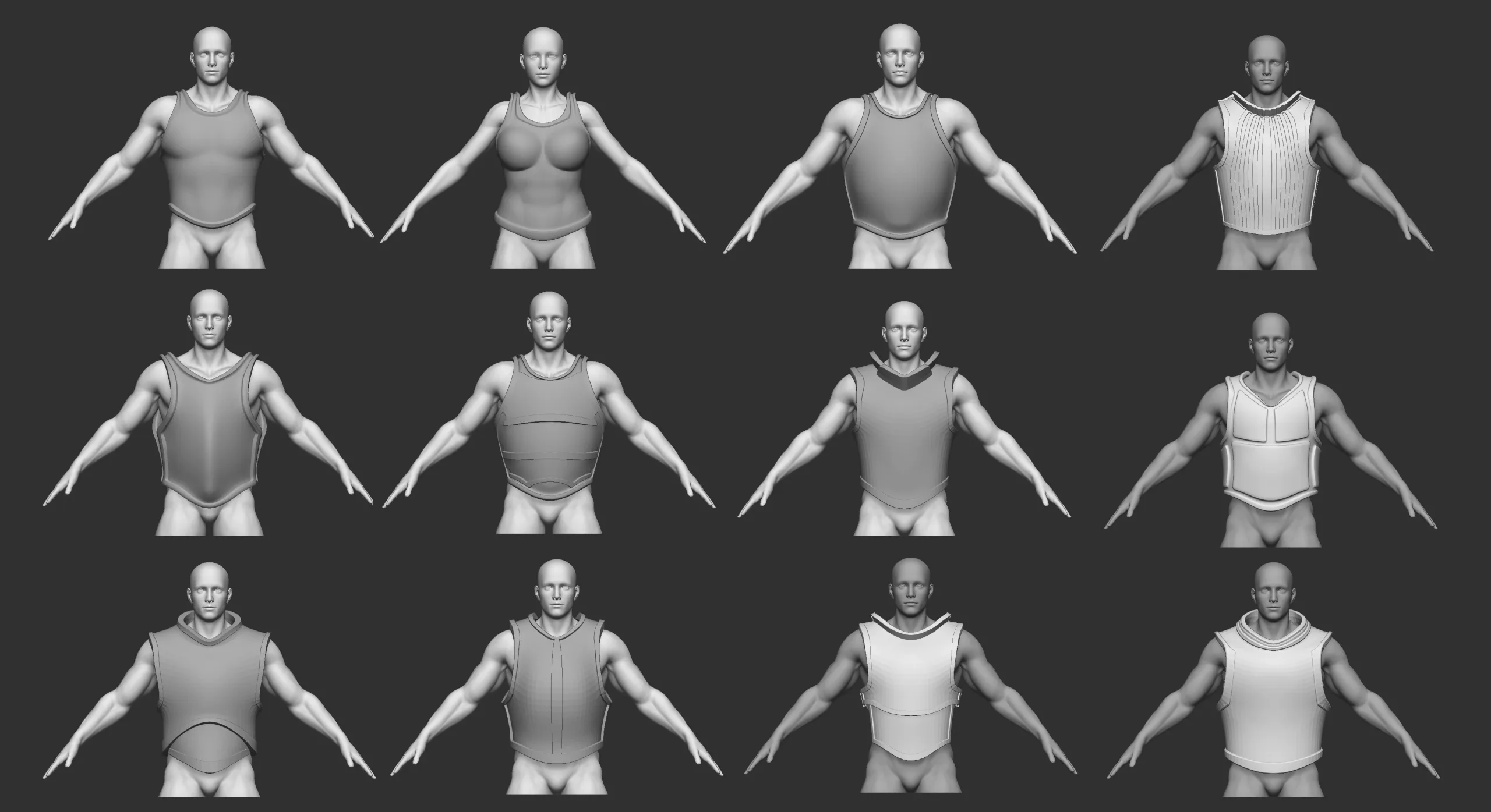 20 Low-poly medieval fantasy body - FlippedNormals