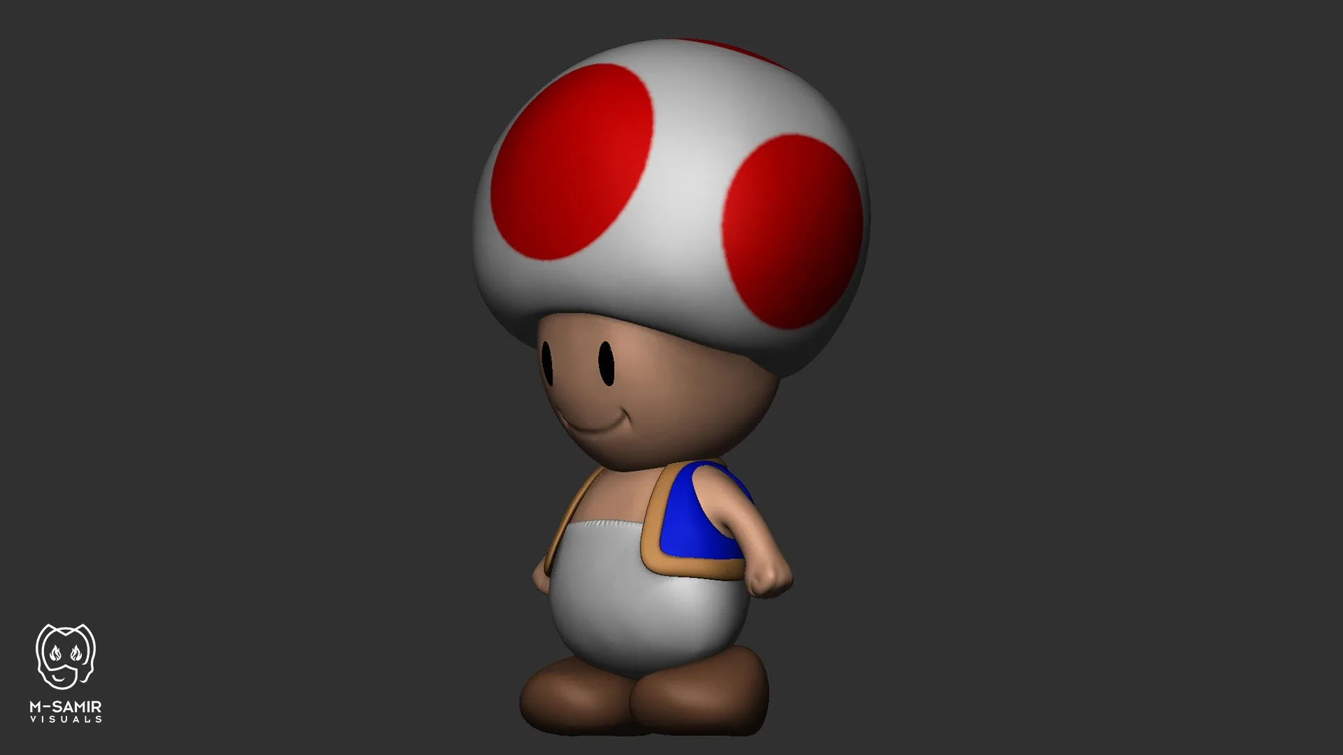 Toad(Super Mario) | Model + UV - FlippedNormals