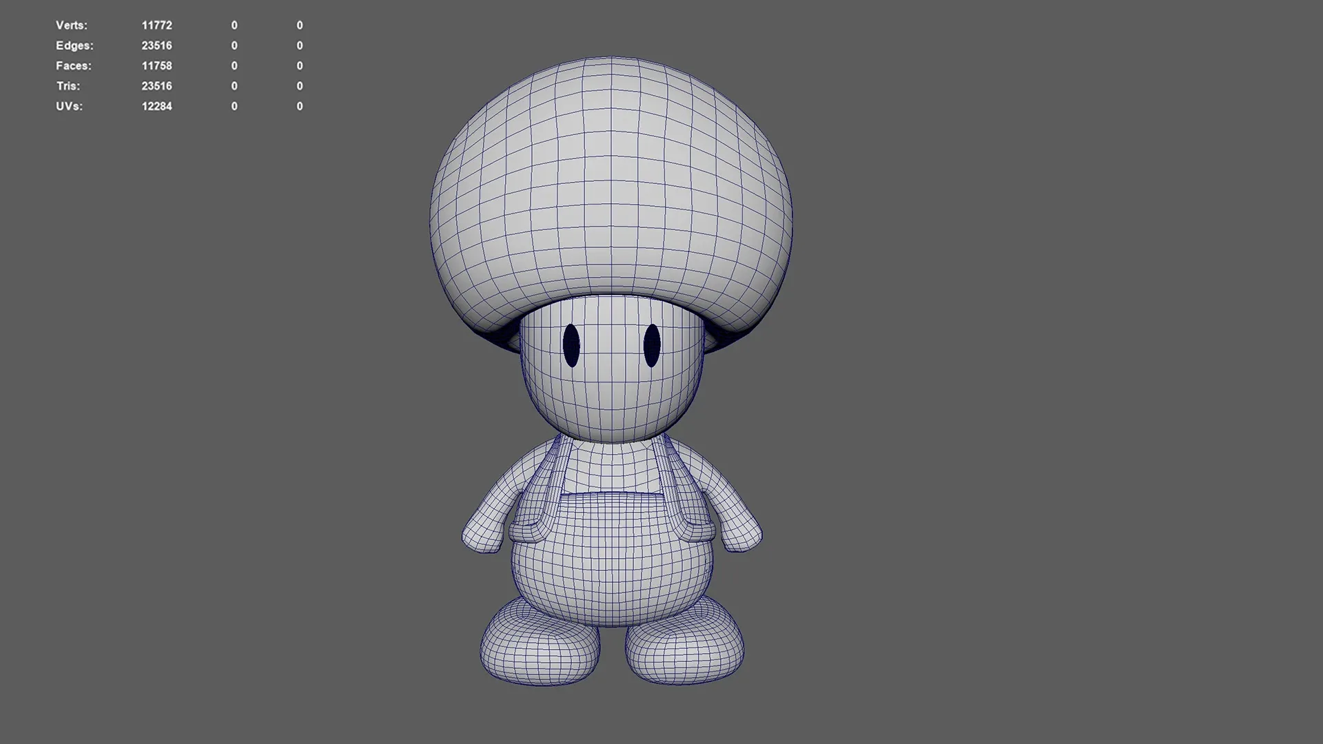 Toad(Super Mario) | Model + UV - FlippedNormals