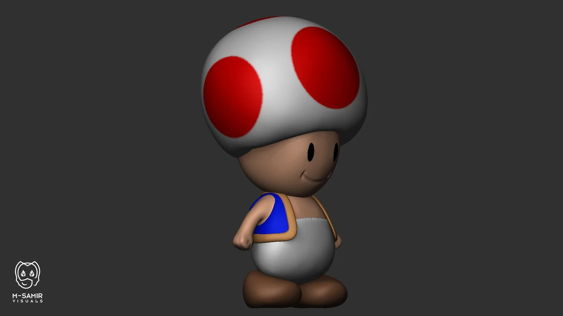 Toad(Super Mario) | Model + UV - FlippedNormals