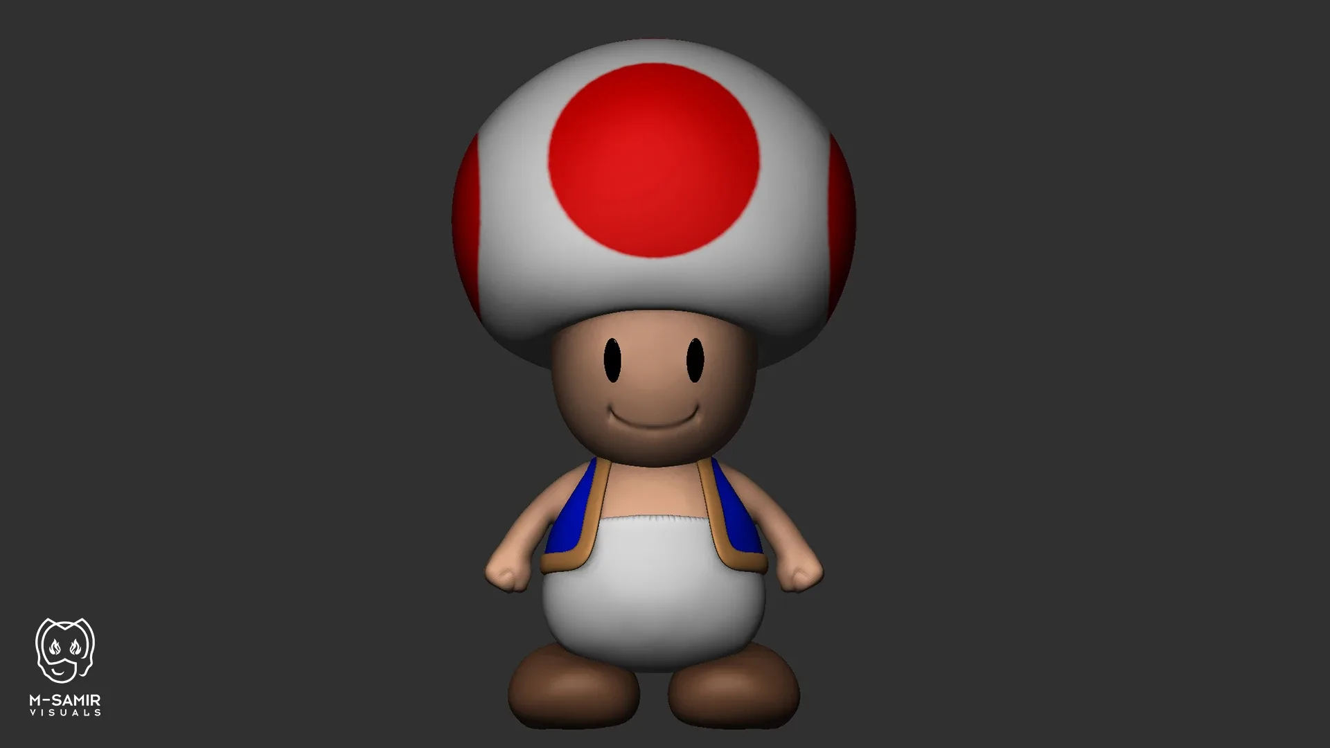 Toad(Super Mario) | Model + UV - FlippedNormals