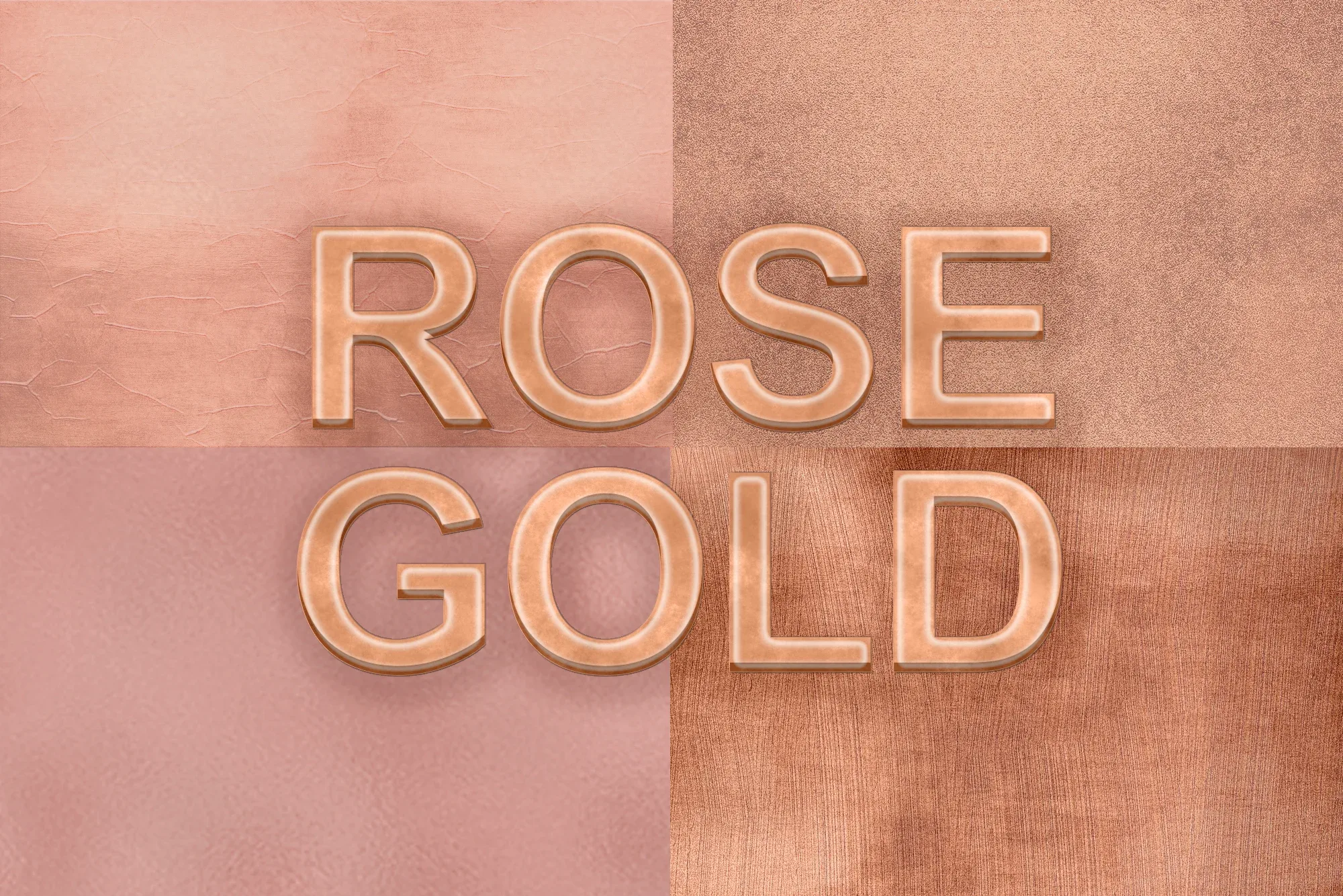 400 Rose Gold Styles Photoshop - FlippedNormals
