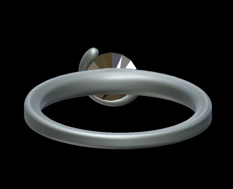 Unique Engagement Solitaire Ring - FlippedNormals