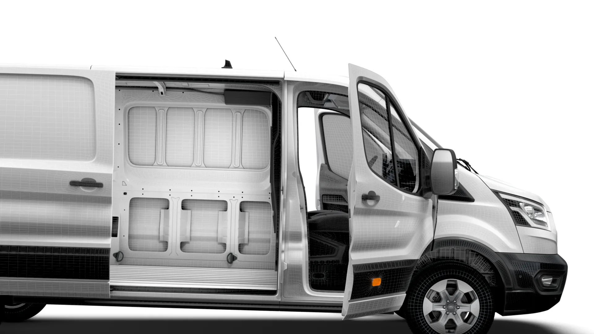 Ford Transit Van L3H1 HQInterior - FlippedNormals