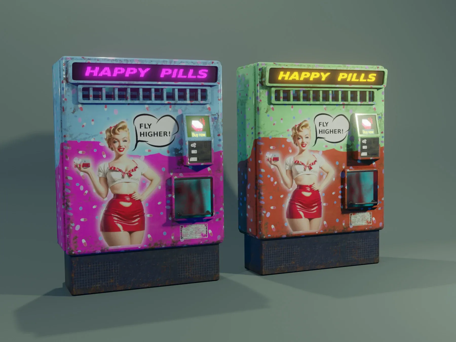"Happy Pills" Machine - FlippedNormals