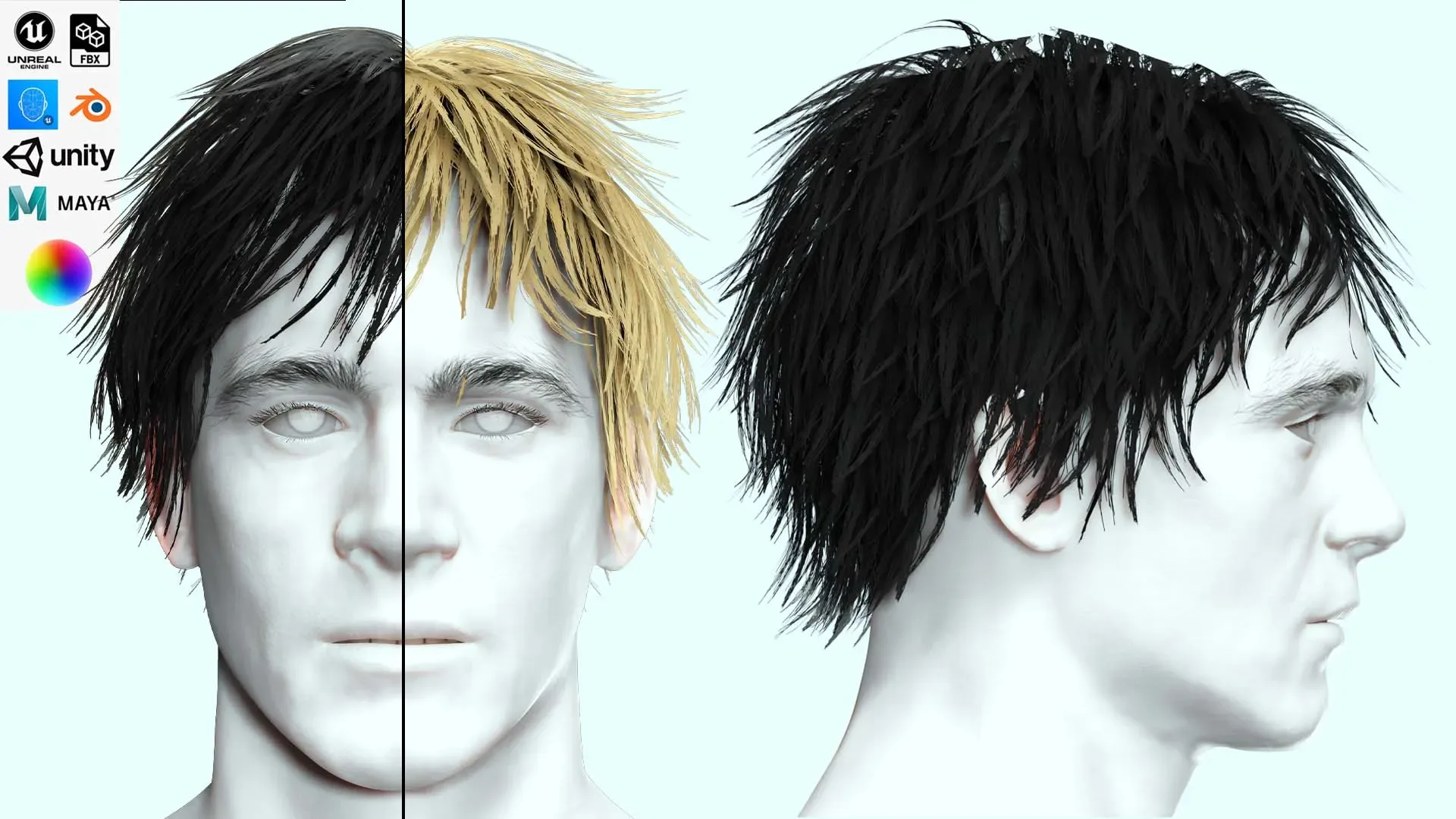 Realistic Long Male Hair - FlippedNormals
