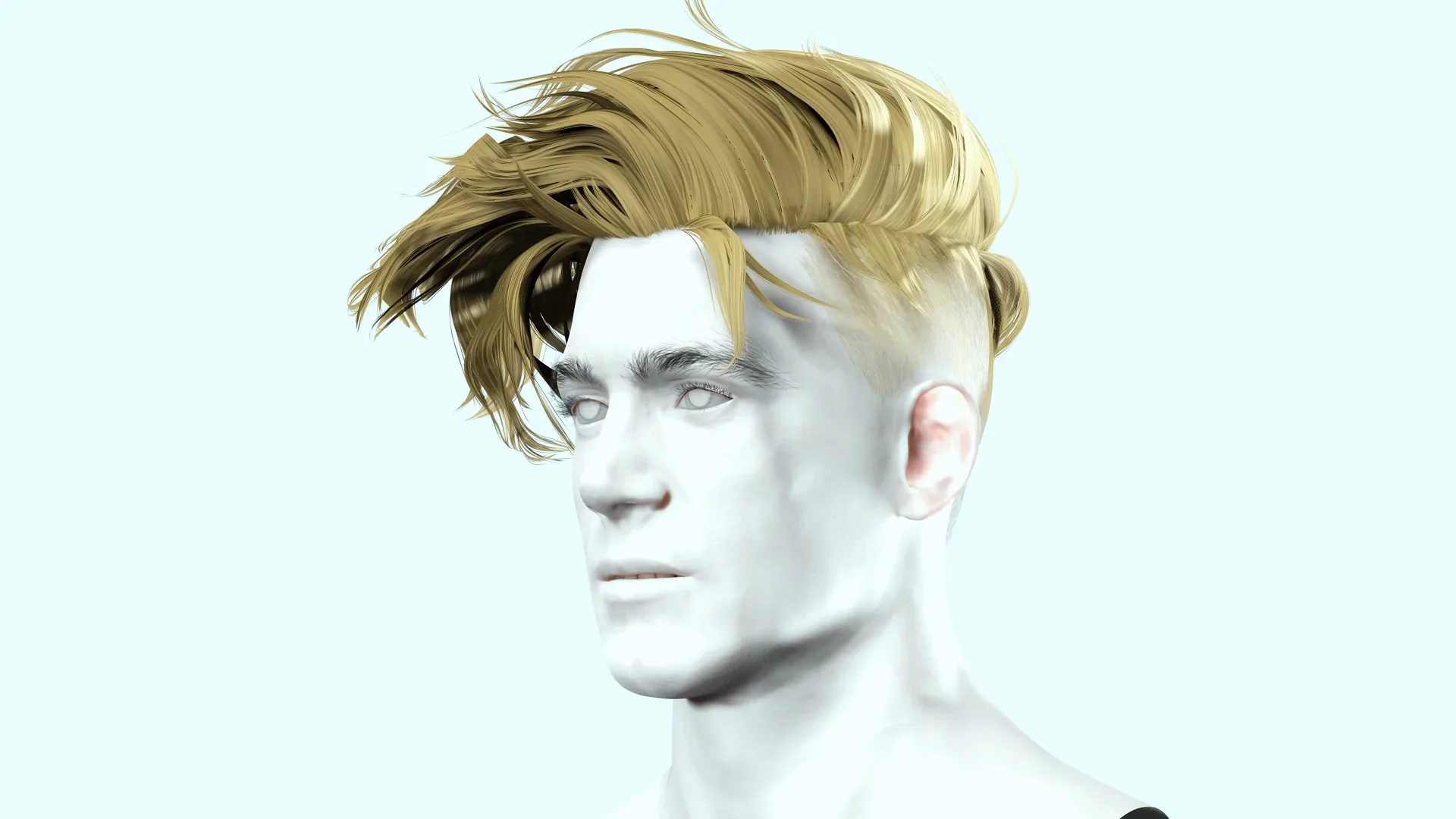 Realistic Male Hair - Taper Fade - FlippedNormals