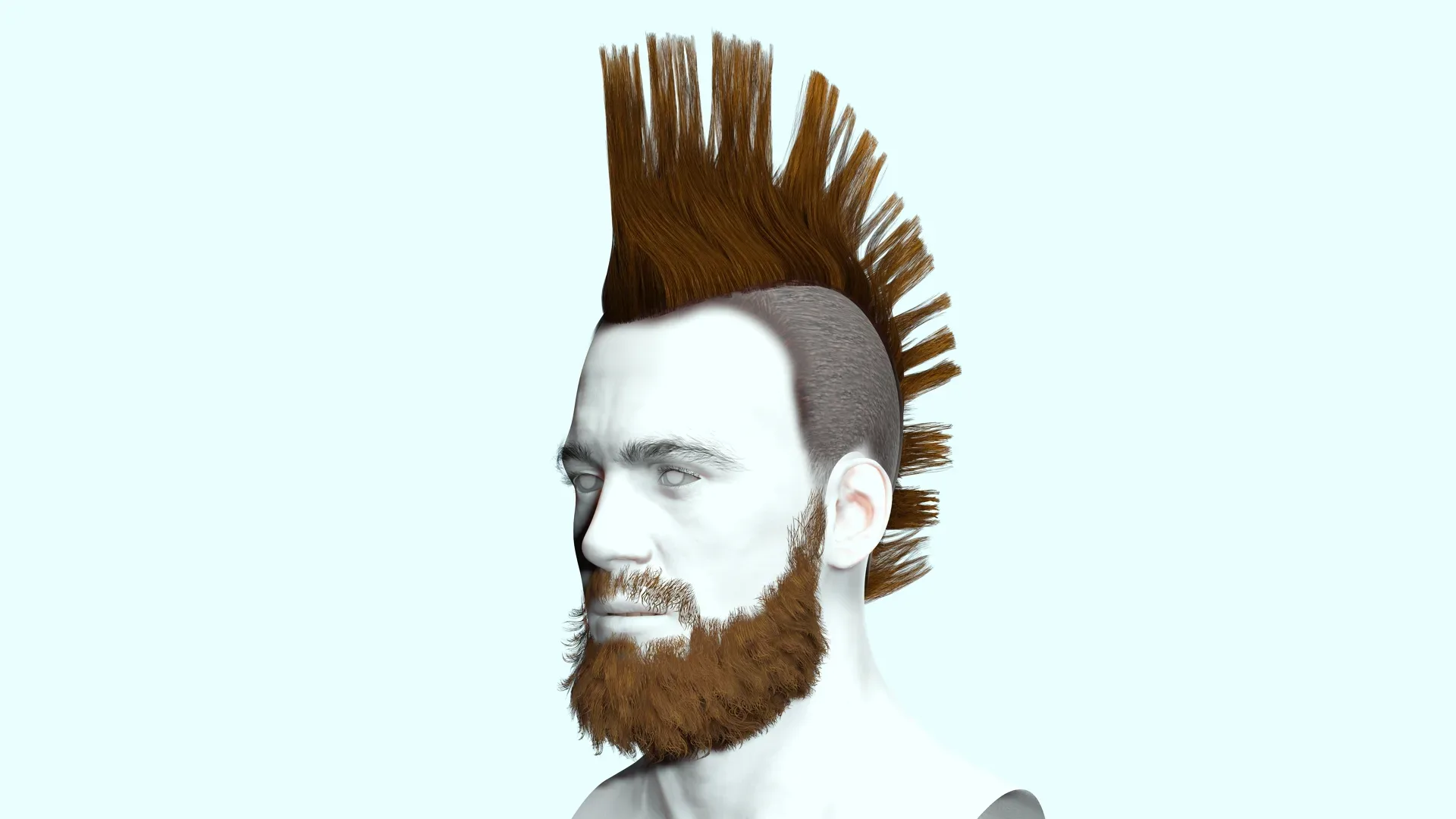 Realistic Male Hair - Hawk - FlippedNormals