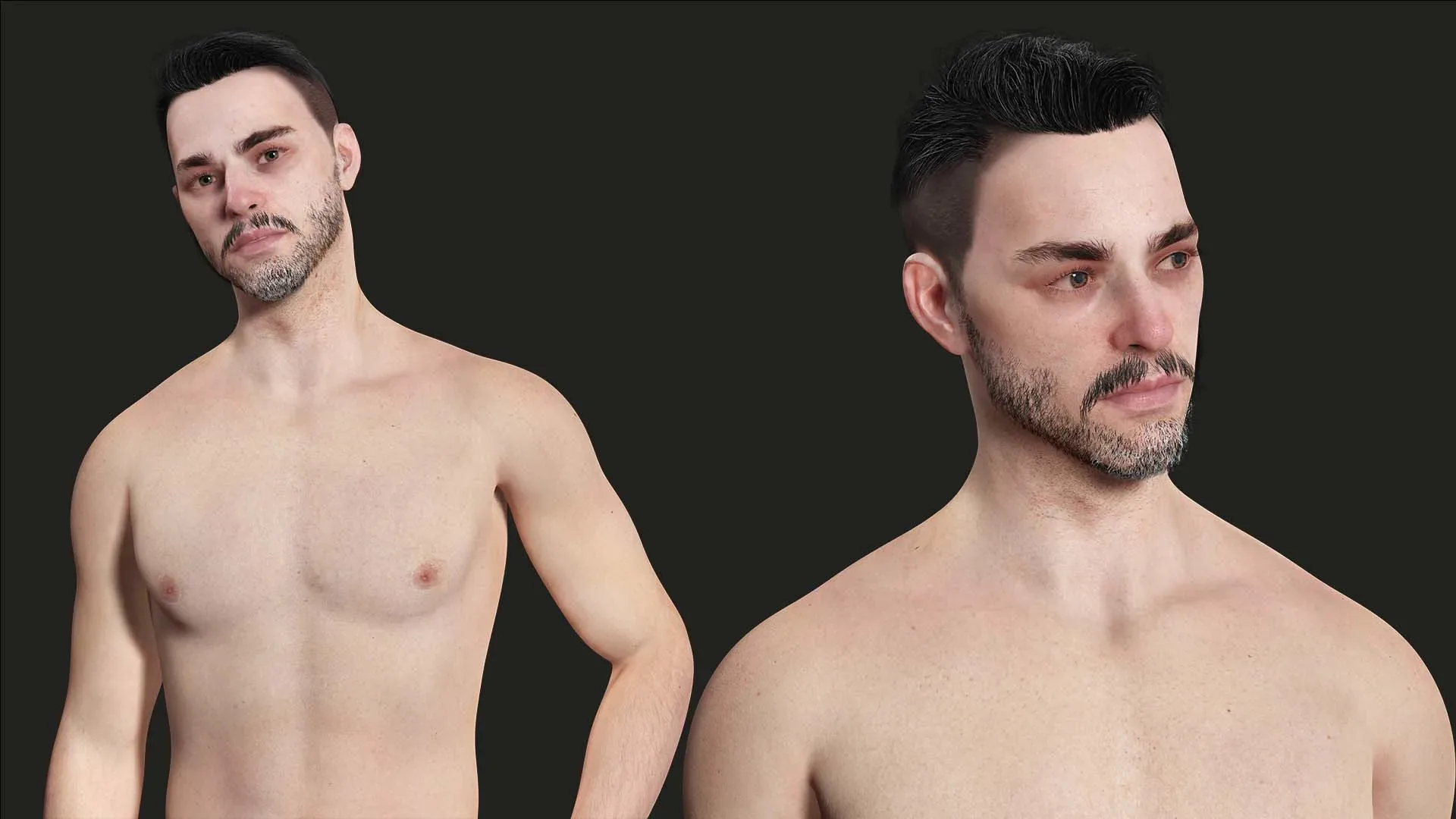Kiven - Realistic Man Base Mesh - FlippedNormals