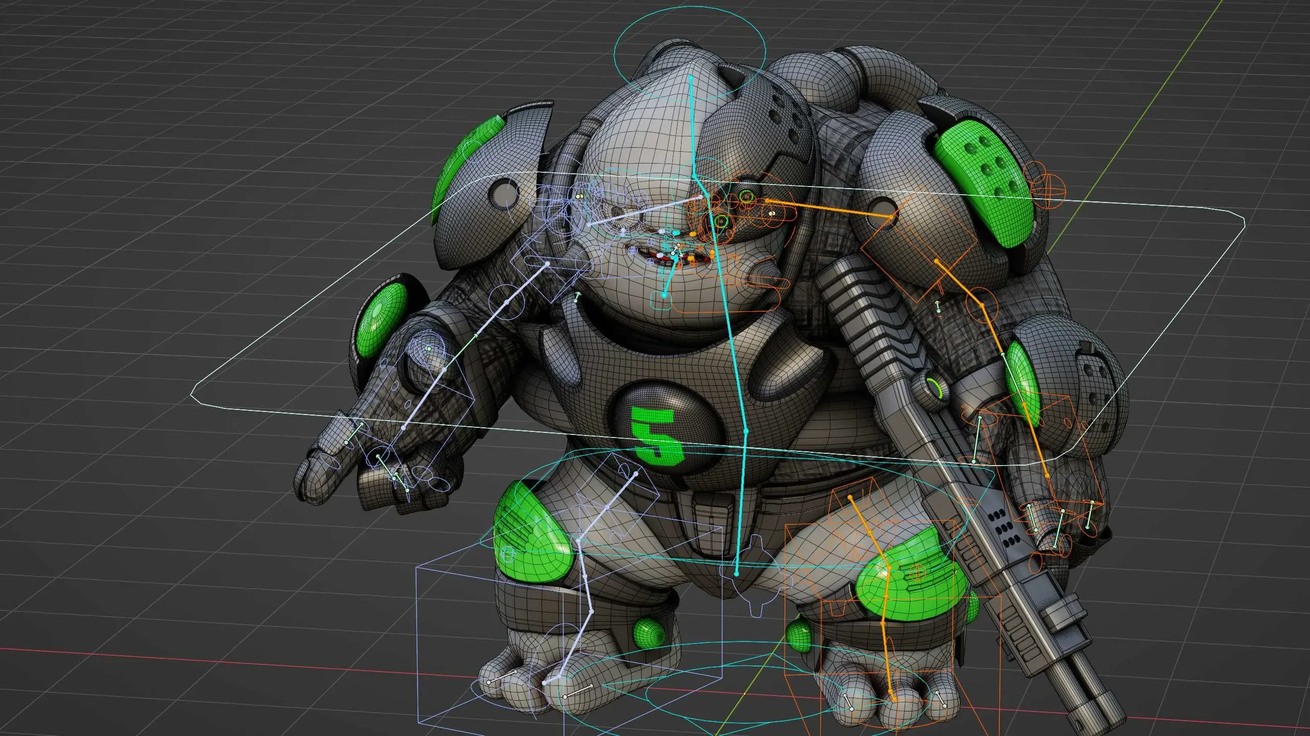 ALIEN MOBBY B-4 Auto-Rig Pro Rigged - FlippedNormals