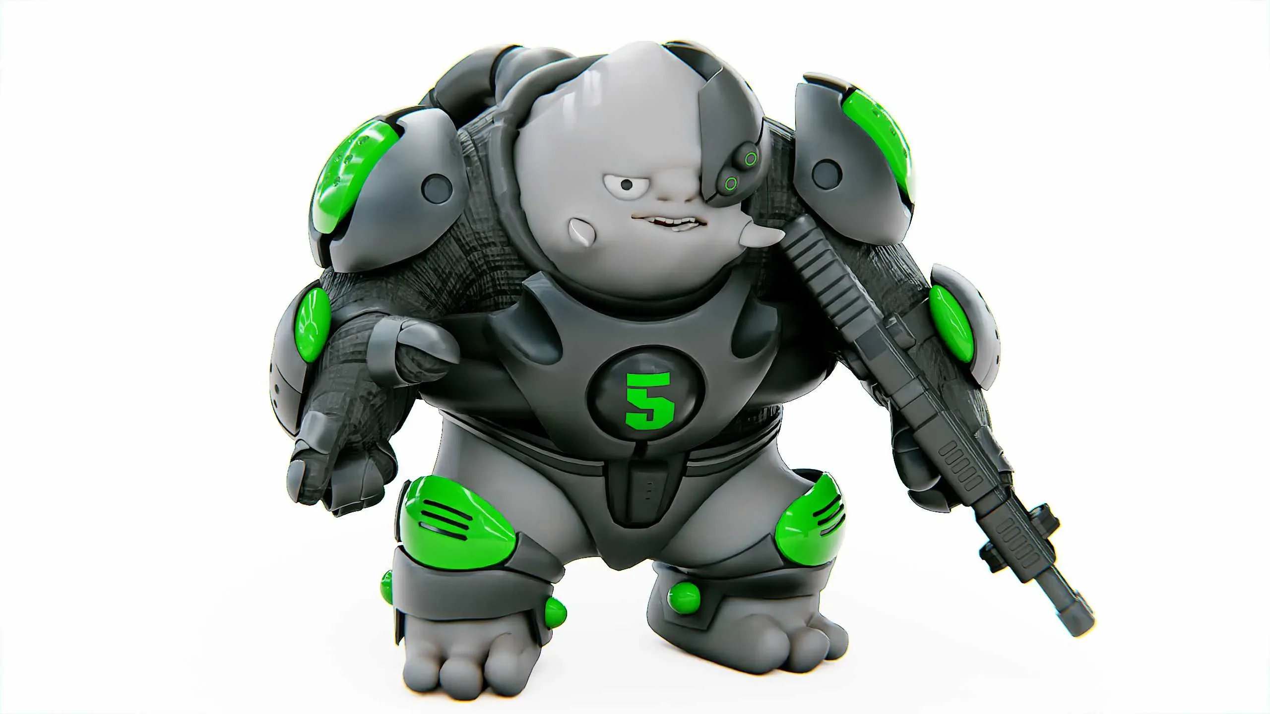 ALIEN MOBBY B-4 Auto-Rig Pro Rigged - FlippedNormals