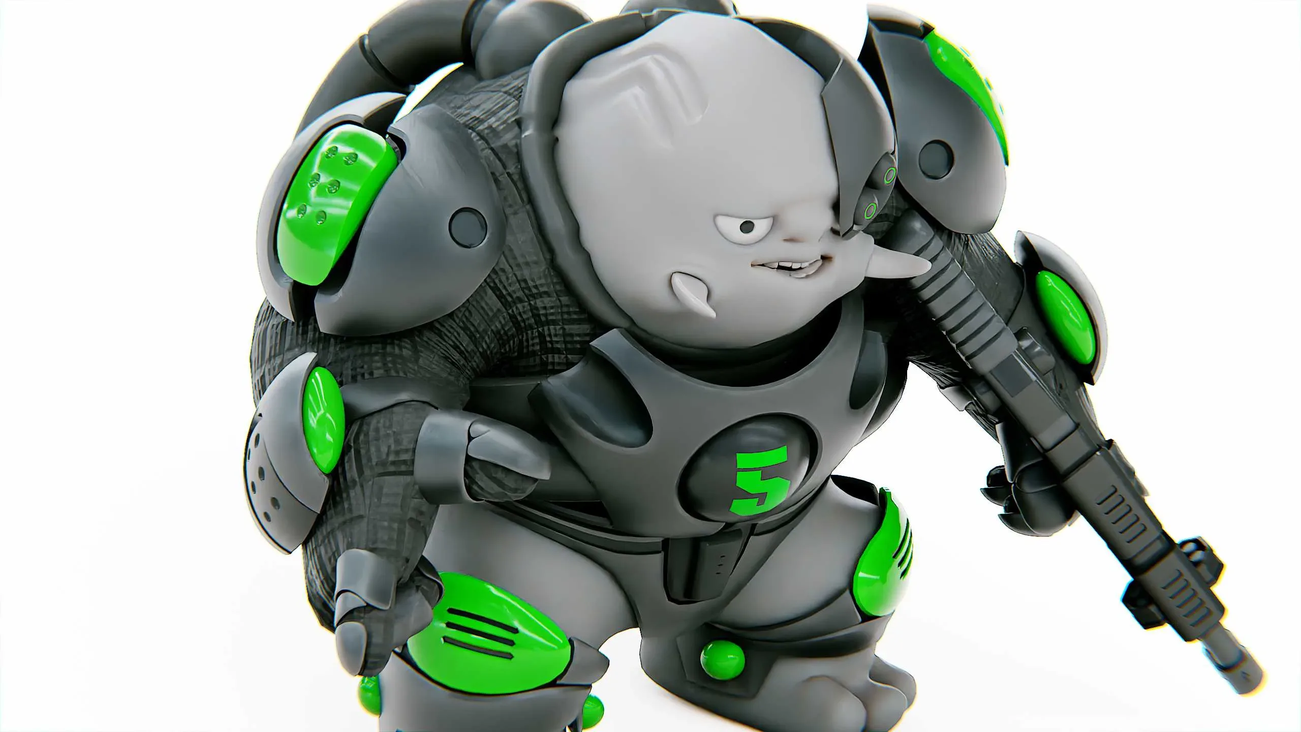 ALIEN MOBBY B-4 Auto-Rig Pro Rigged - FlippedNormals