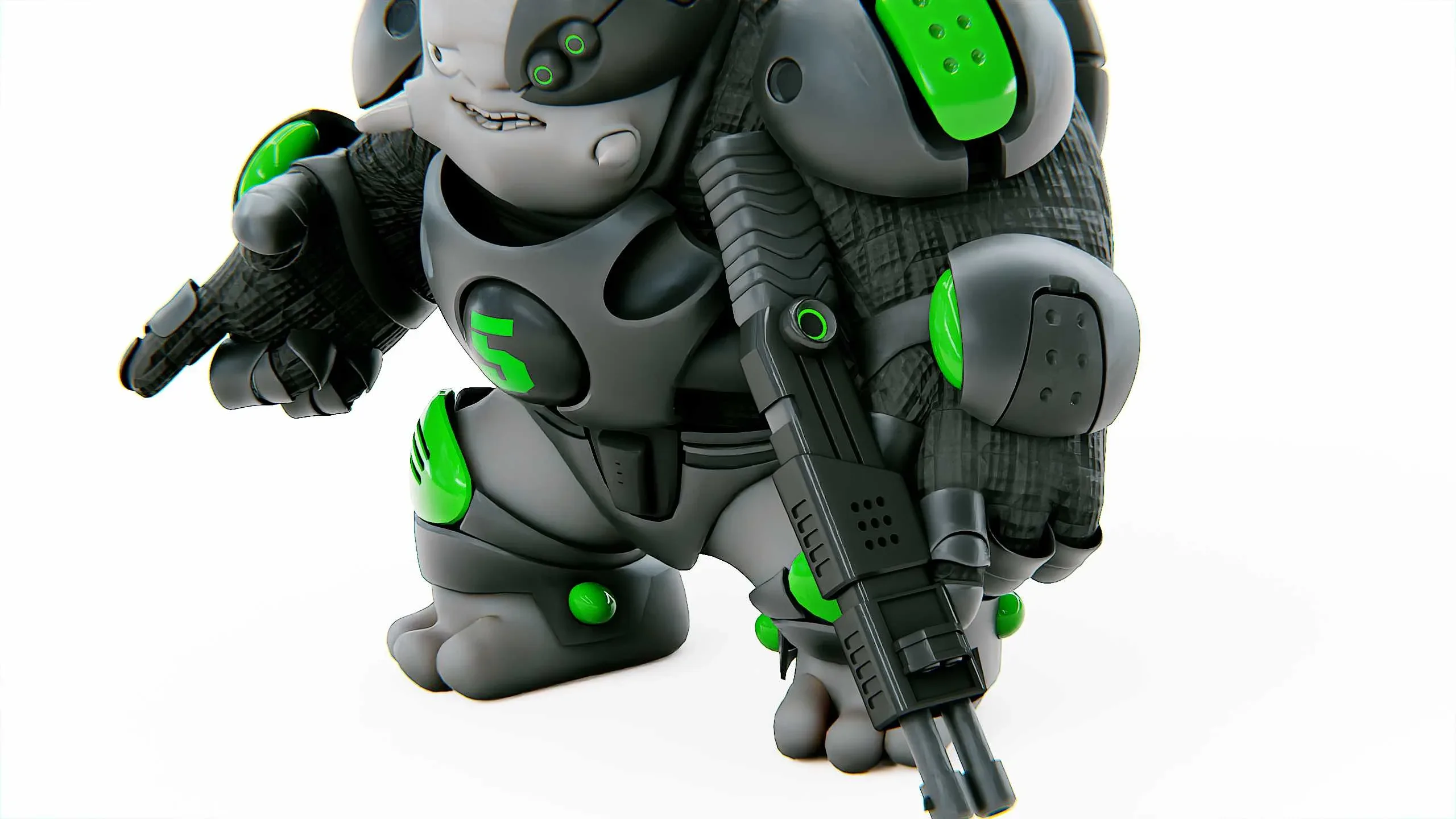 ALIEN MOBBY B-4 Auto-Rig Pro Rigged - FlippedNormals