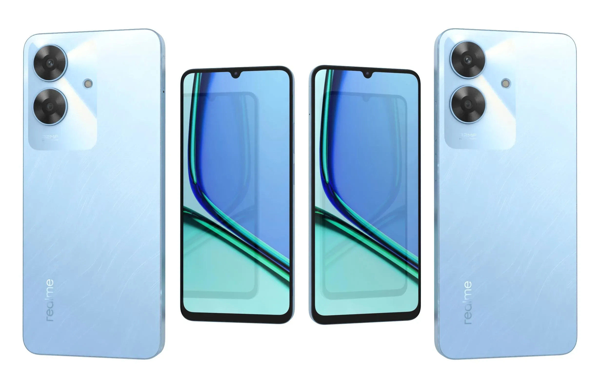 Realme Note 60 Marble Black And - FlippedNormals