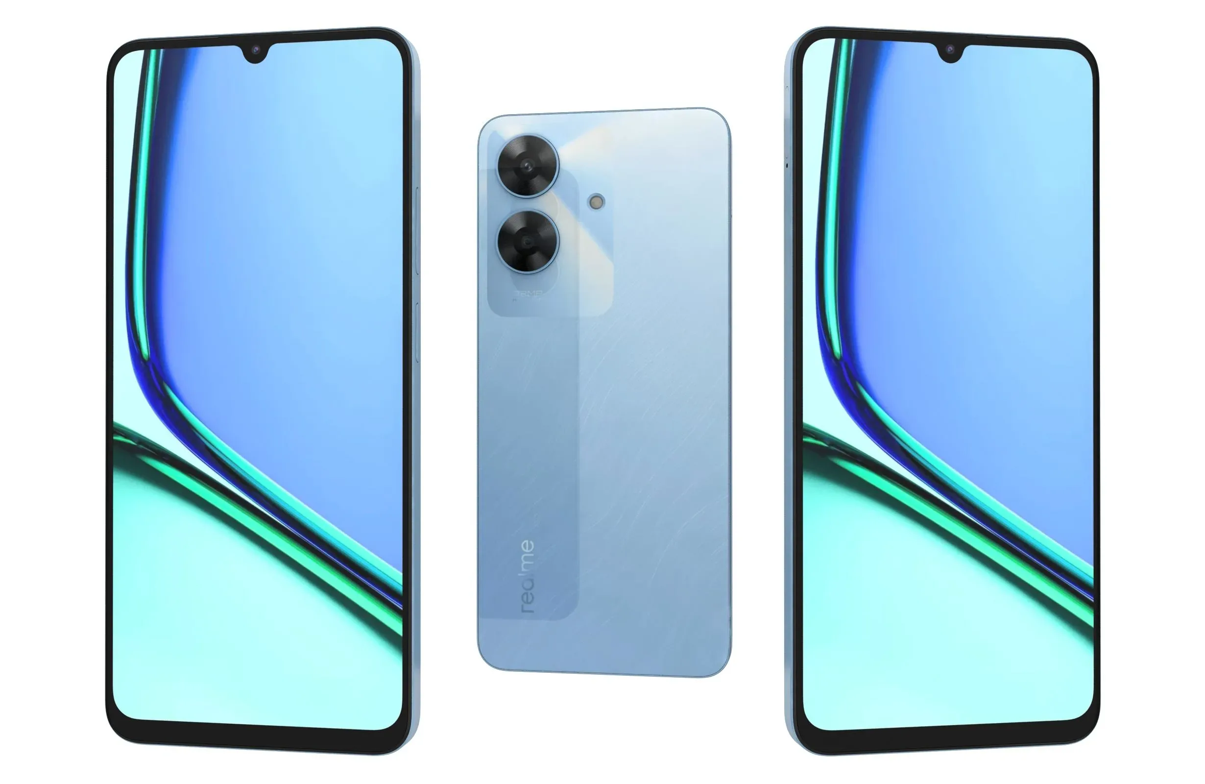 Realme Note 60 Marble Black And - FlippedNormals