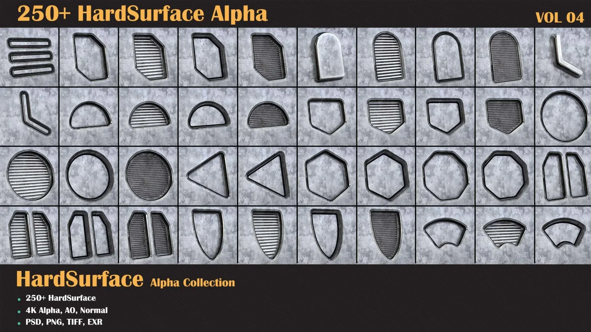 250+ HardSurface Alpha-VOL 04 - FlippedNormals