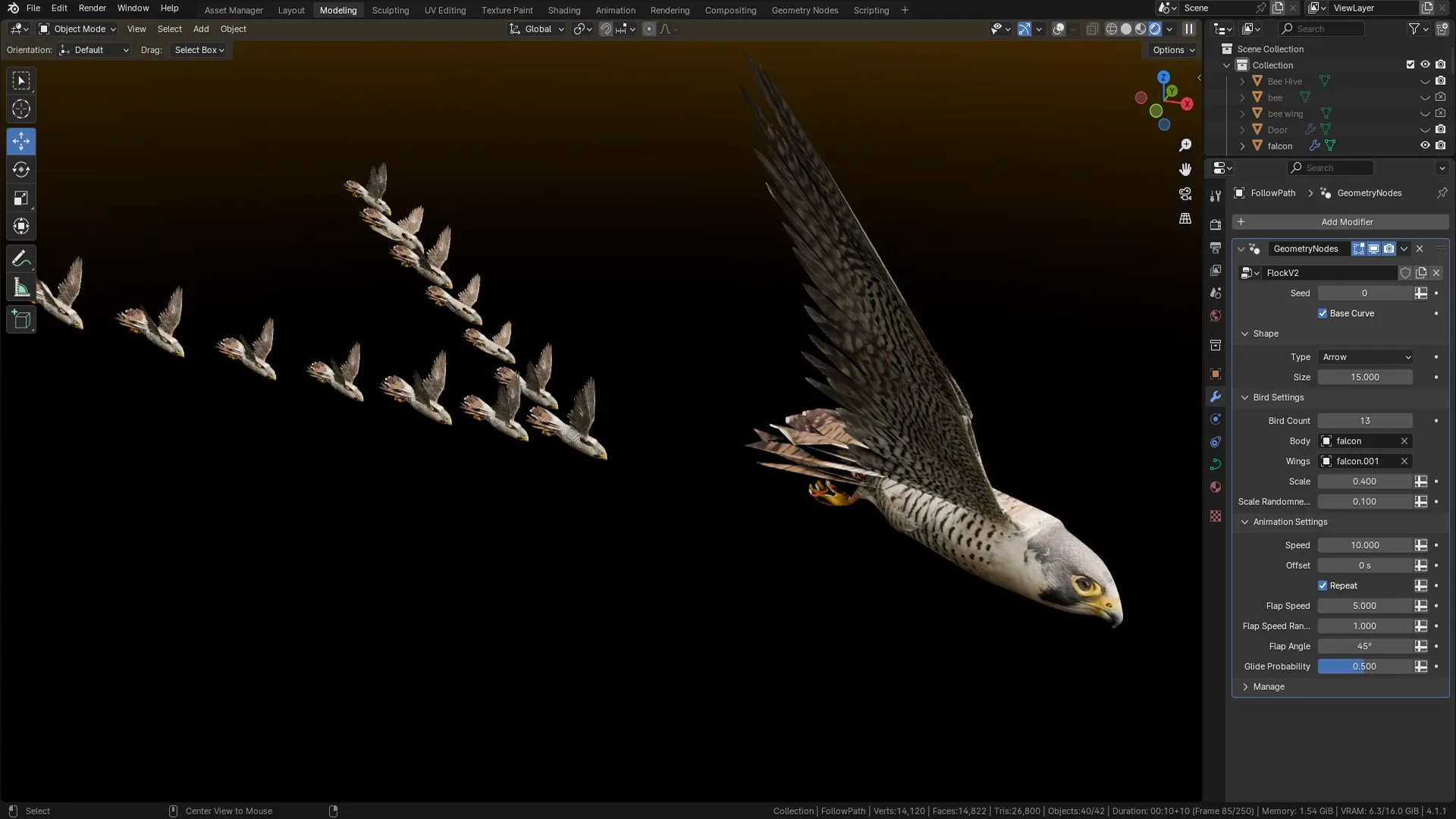 Birds and Bees Geometry Node - FlippedNormals