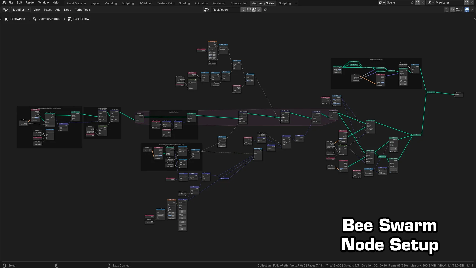 Birds and Bees Geometry Node - FlippedNormals