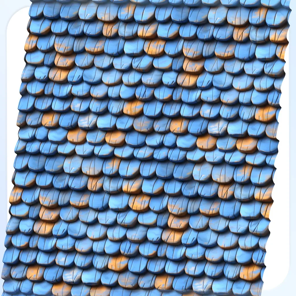 Stylized Roof Seamless Texture - FlippedNormals