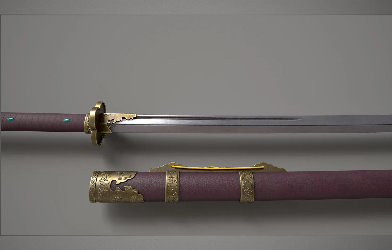 Chinese Cold Weapon Saber 3D Model - FlippedNormals