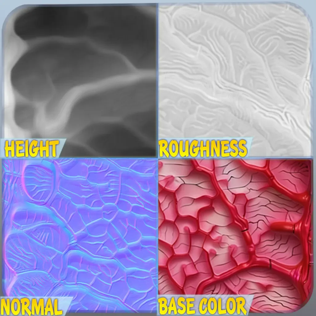 Anatomy Seamless Texture - FlippedNormals