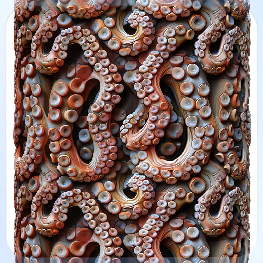 Octopus Seamless Texture - FlippedNormals