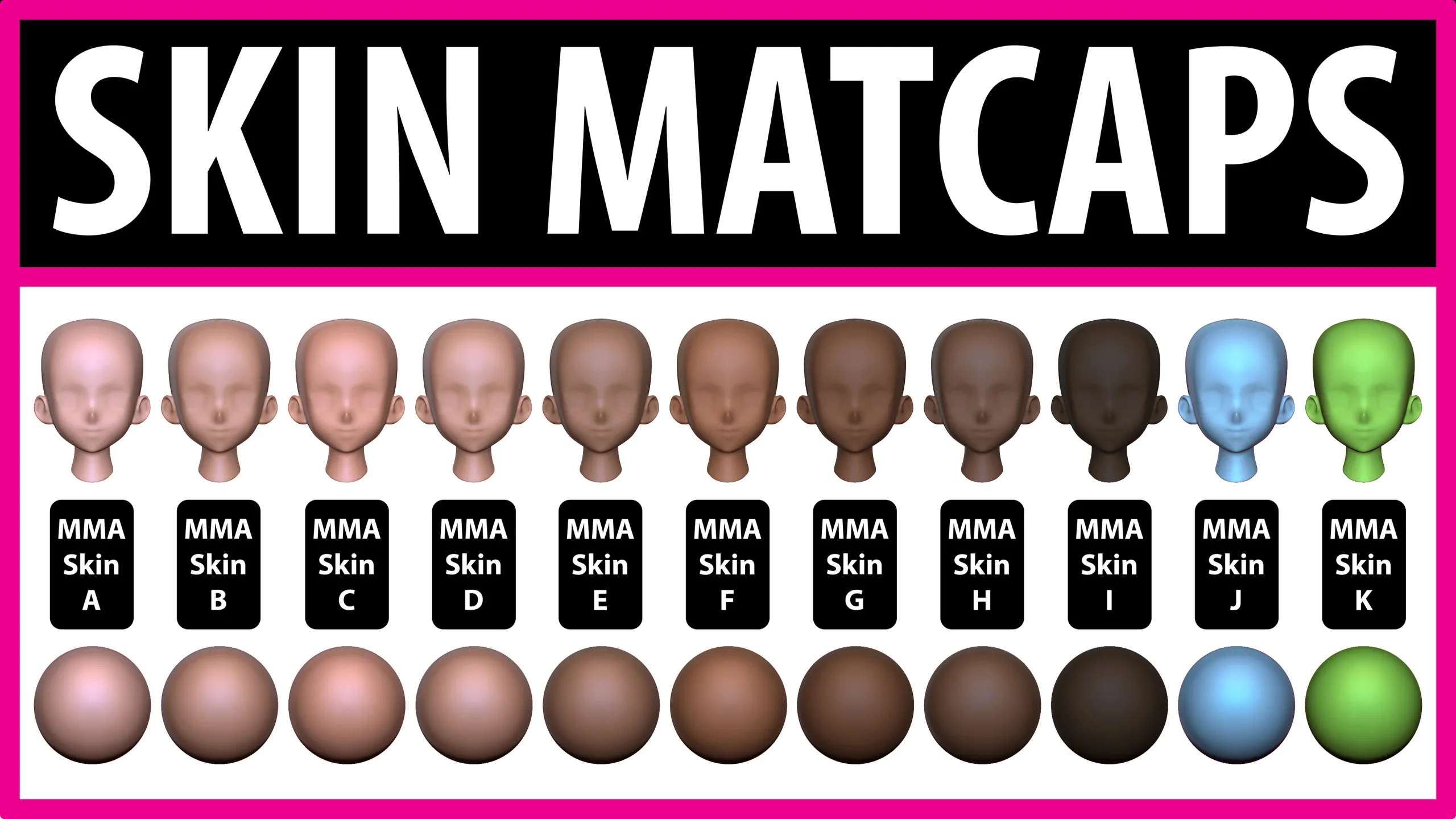 MMA Skin Matcap + Eye Matcap - - FlippedNormals