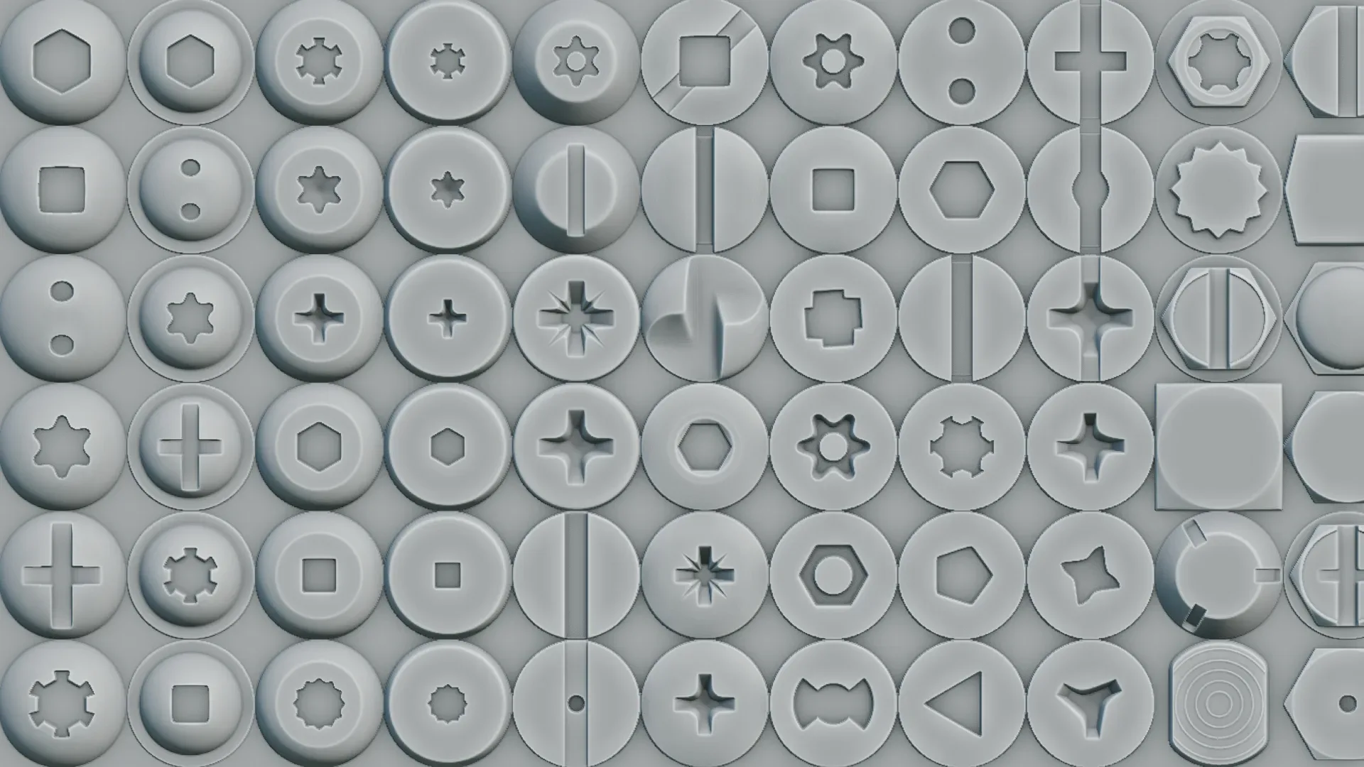 160 Fasteners / Alpha / Brush / - FlippedNormals