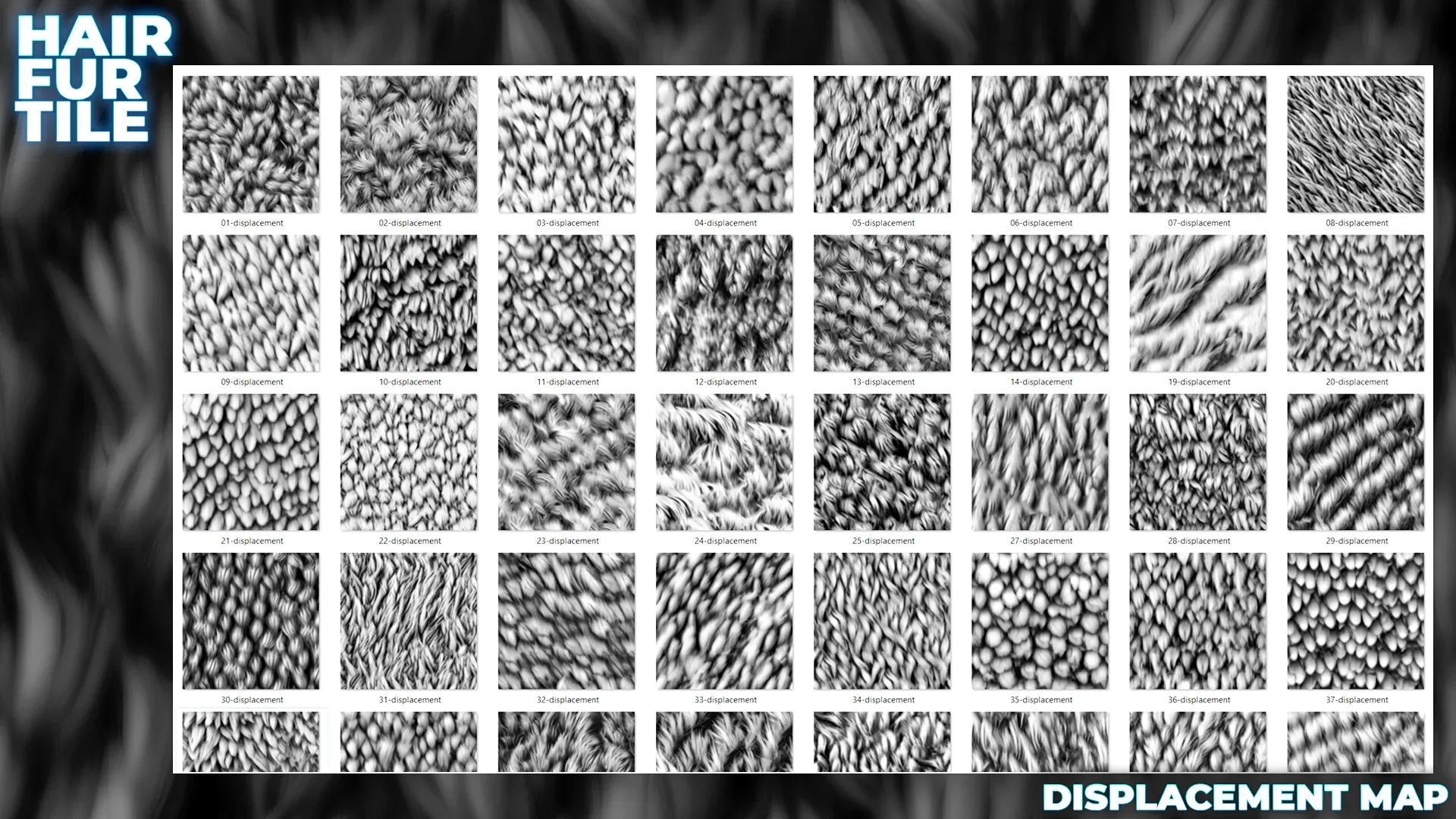 300+ Fur Alphas (Displacement Maps) - FlippedNormals